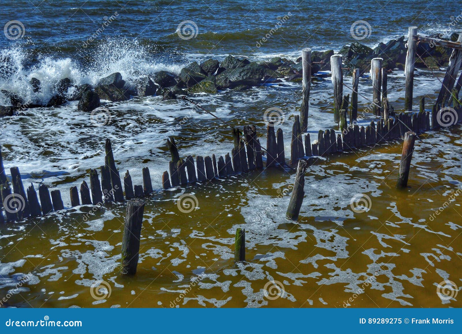 Winter Waves stock image. Image of wavefoam, waves, rocks - 89289275