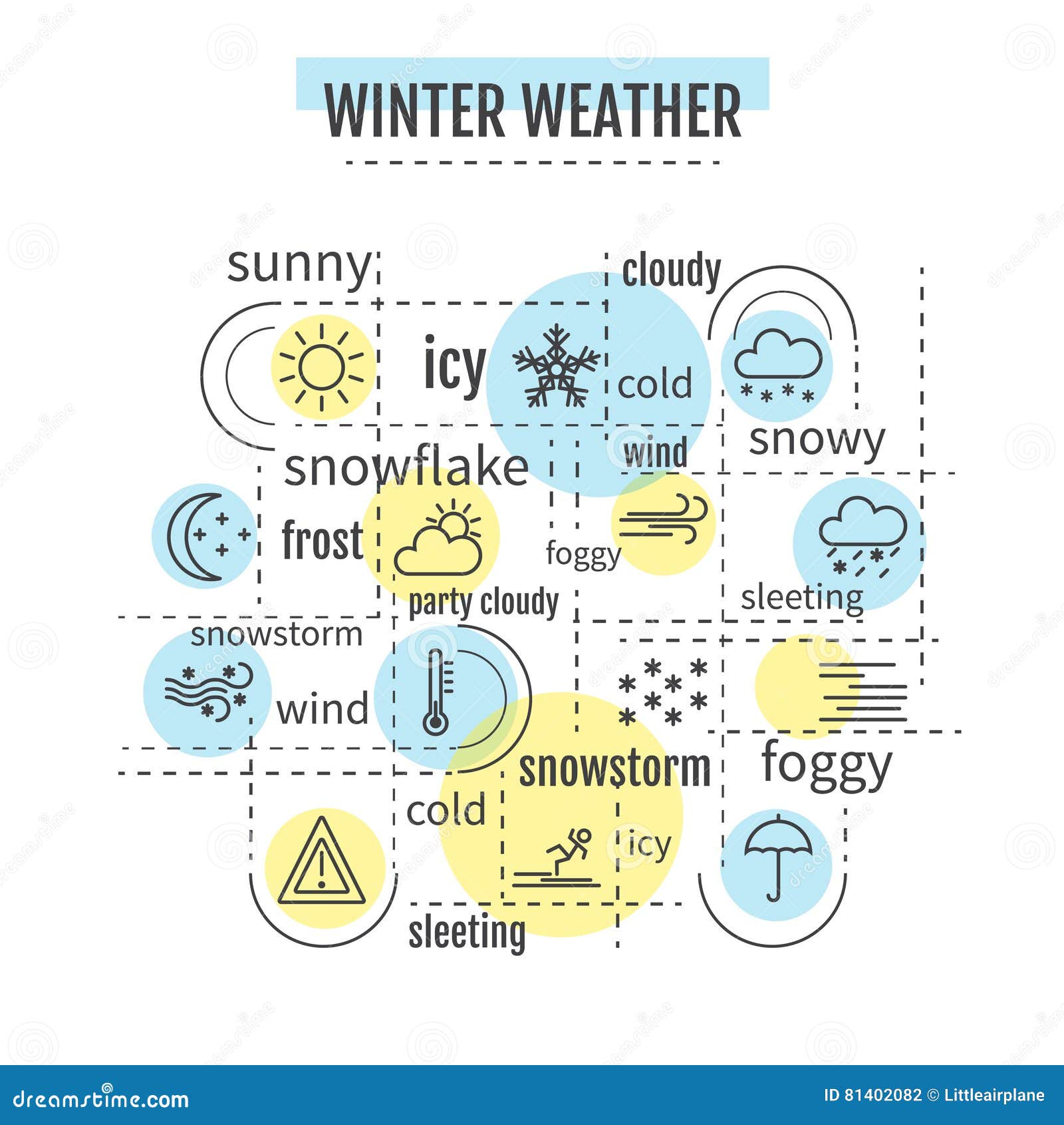 Winter weather infographic stock vector. Illustration of sign - 81402082