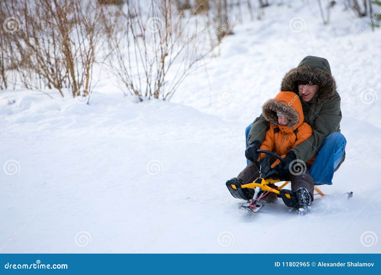 Winter weekend stock image. Image of father, outside - 11802965