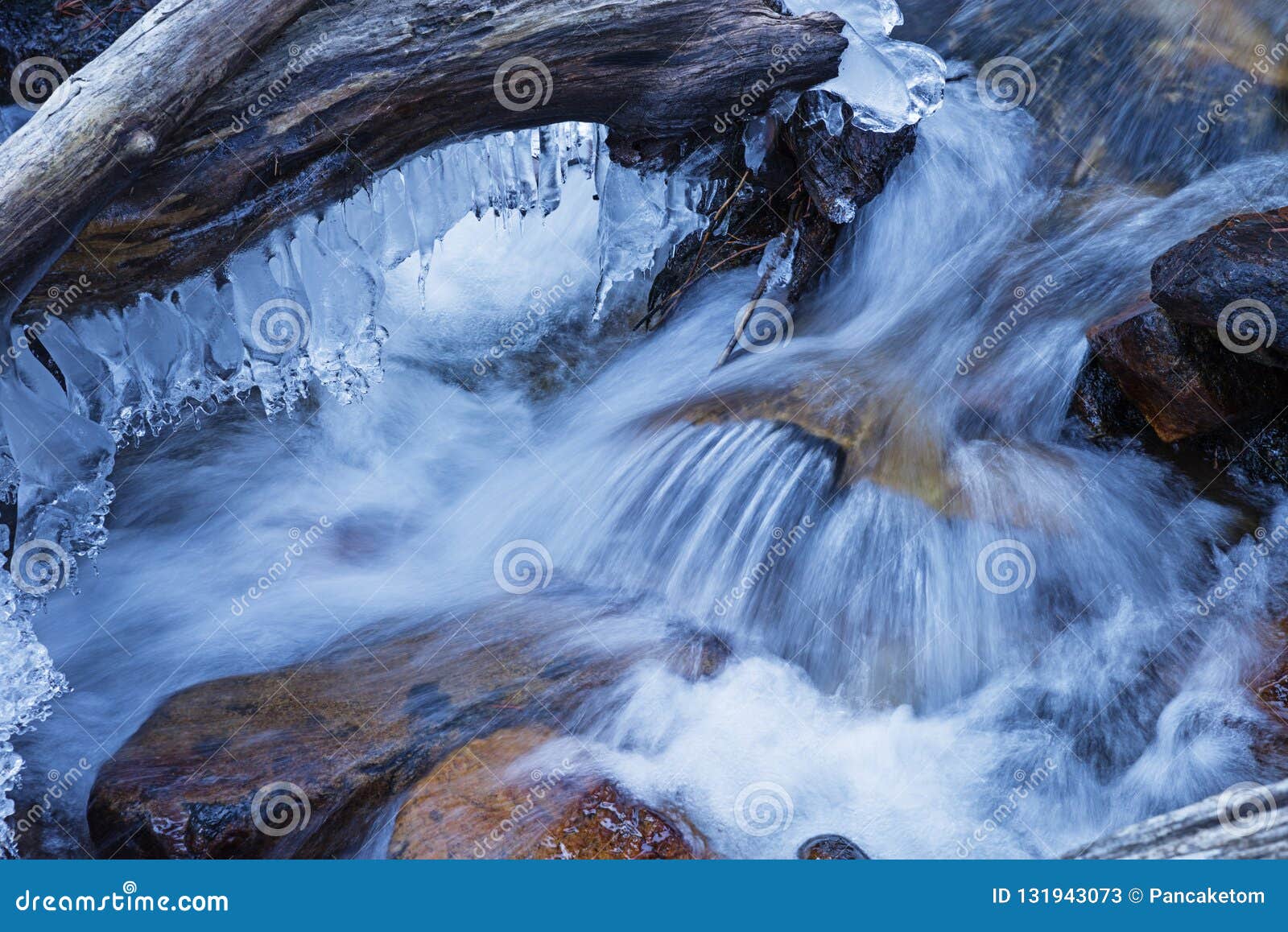 Winter Whitewater Stream stock image. Image of stream - 131943073