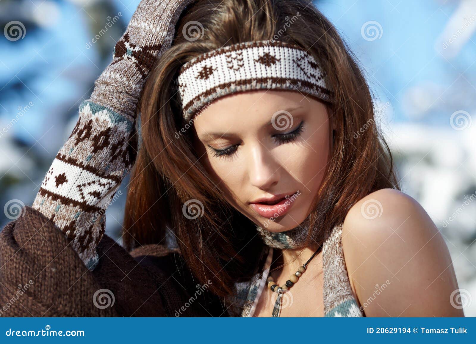 Winter wild woman stock photo. Image of beauty, beautiful - 20629194