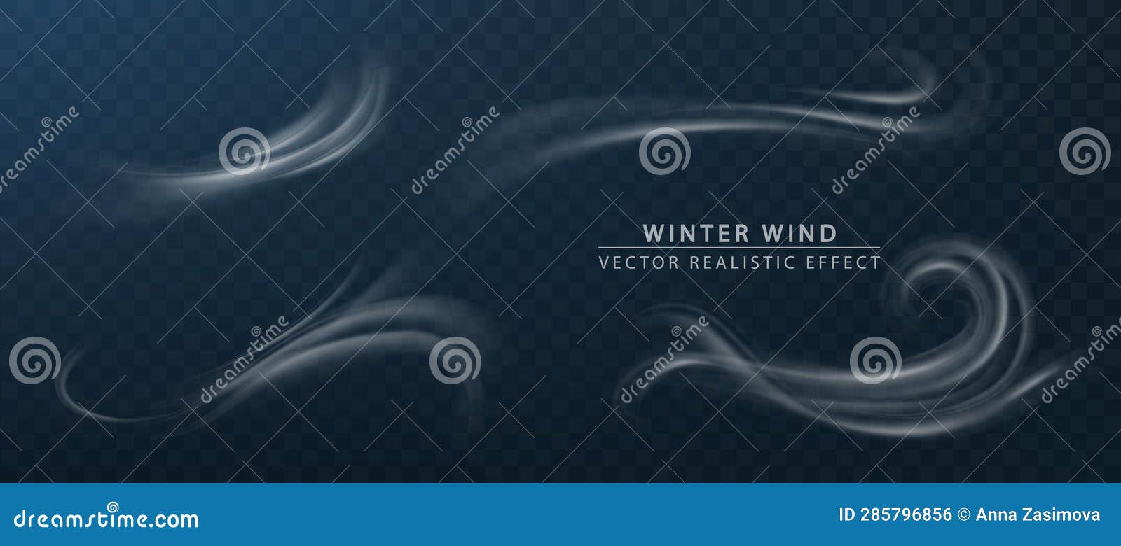 Winter Wind Air Motion Effect Isolated On Transparent Background ...