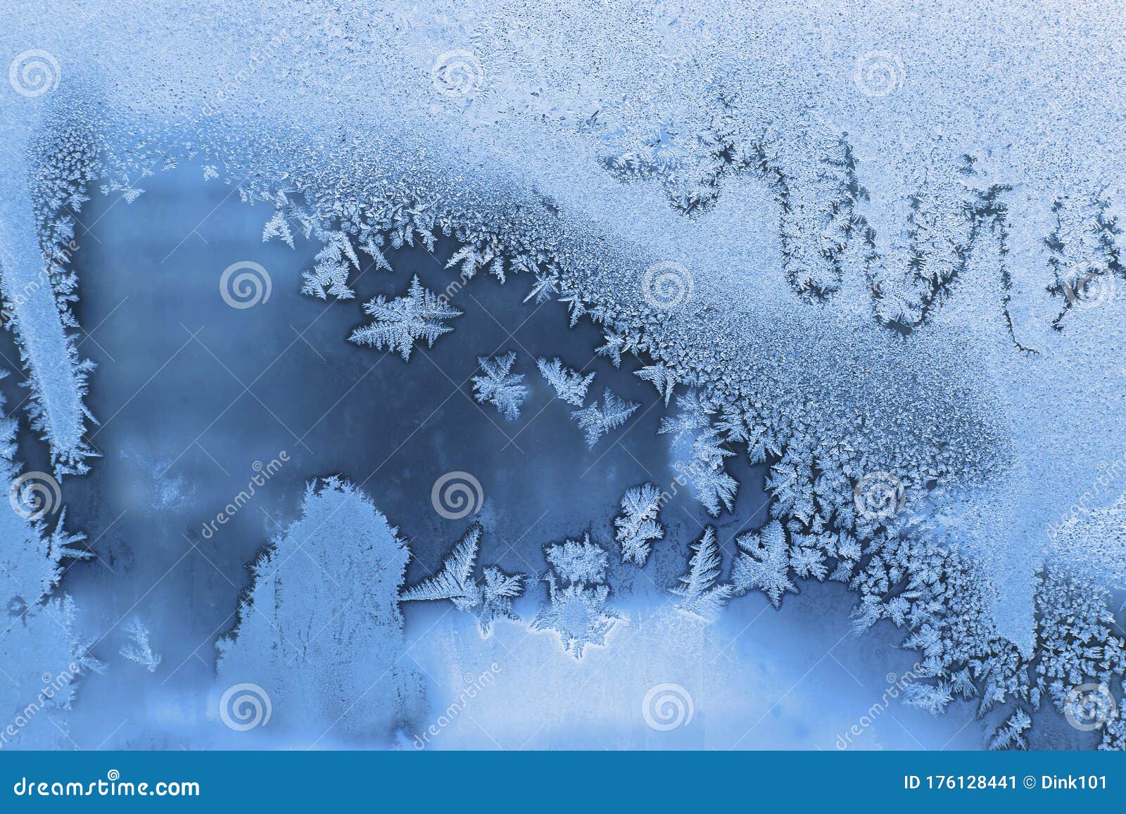 Winter Window Glass with Beautiful Ice Pattern Stock Image - Image of ...