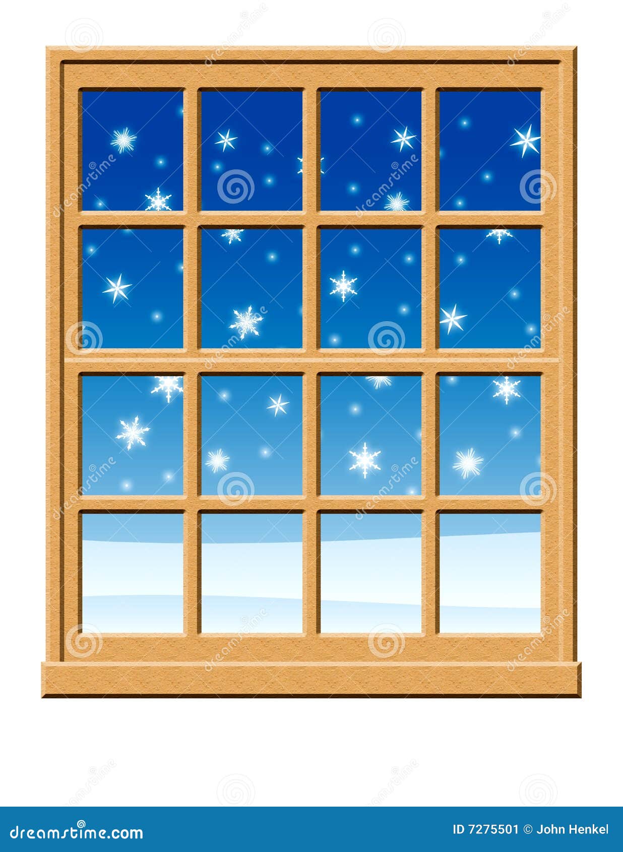Winter Window Scene stock illustration. Illustration of view - 7275501