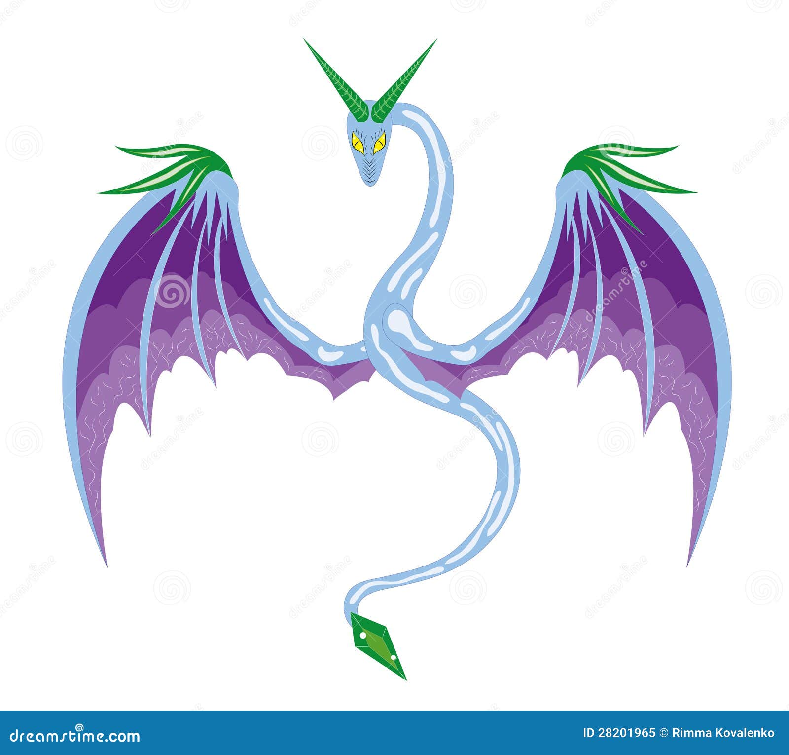 Winter winged snake stock vector. Illustration of snake - 28201965