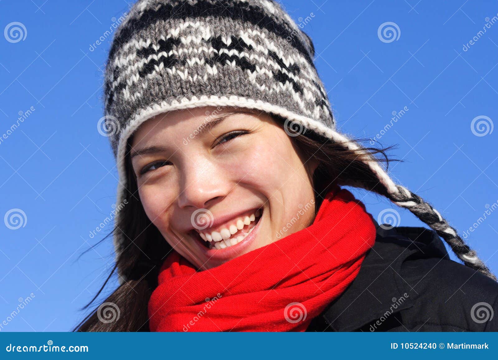 Winter woman portrait stock photo. Image of beauty, happy - 10524240