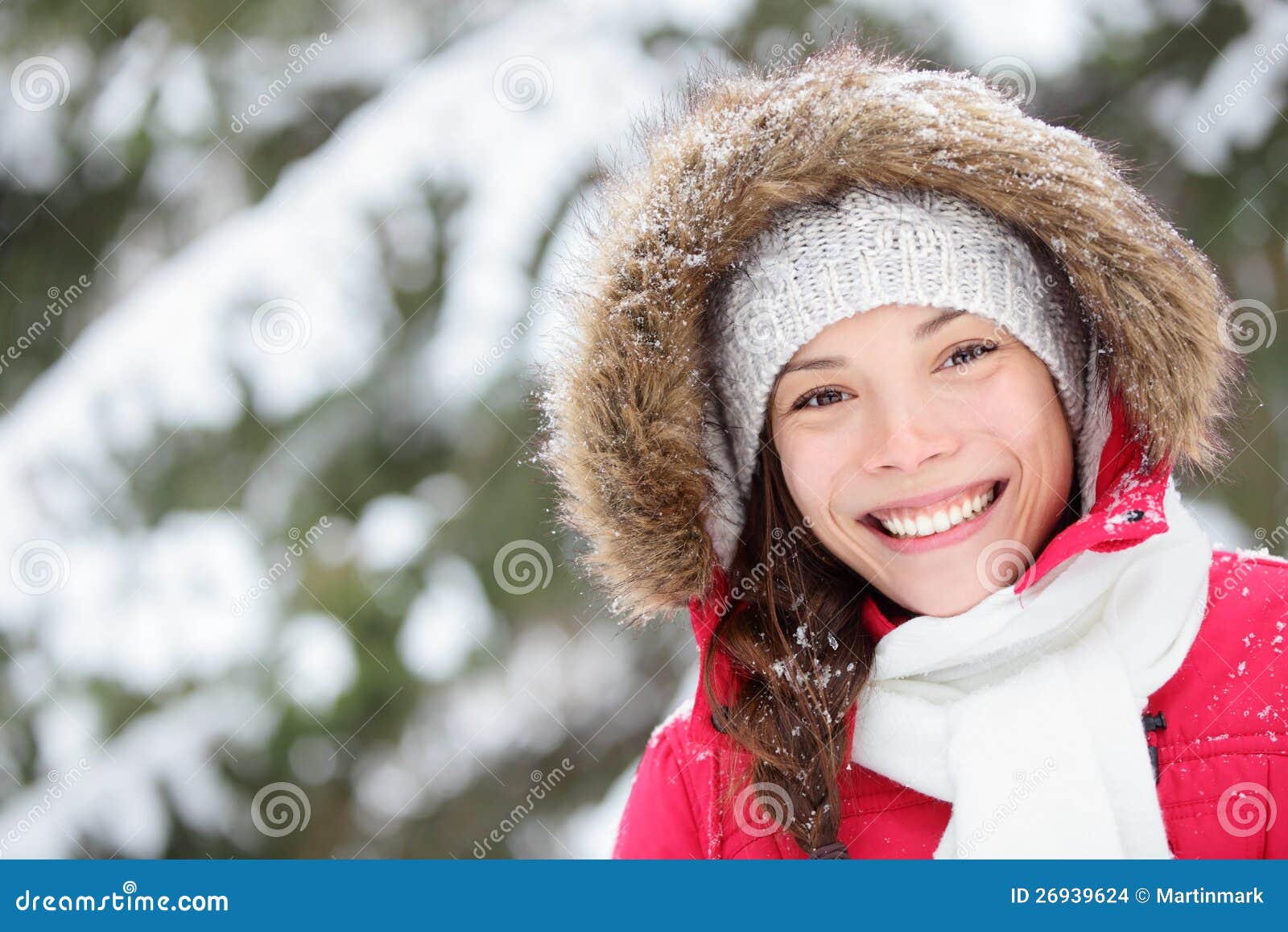Winter Woman Portrait Outdoors Stock Photo - Image of outdoor, adult ...