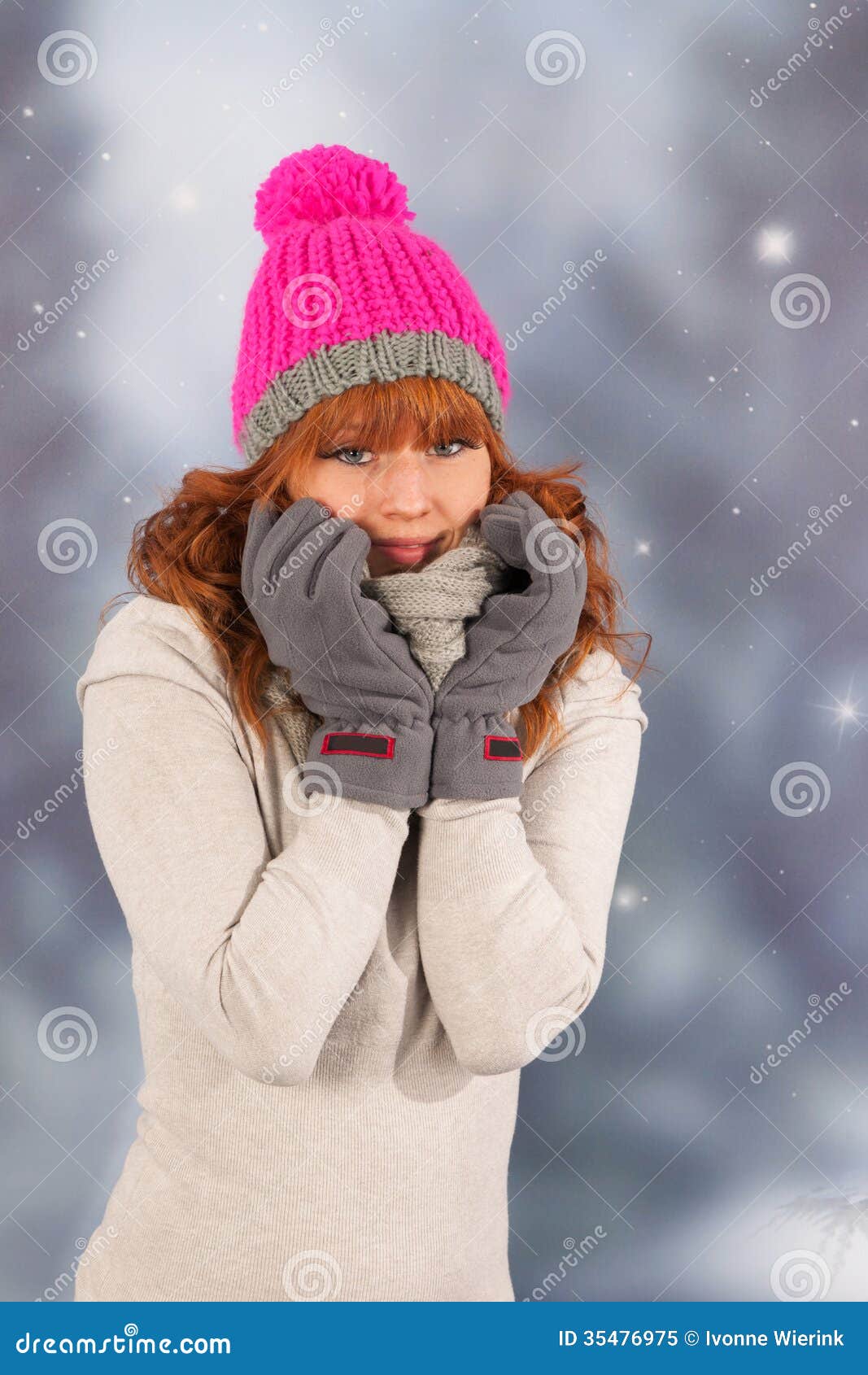 Winter woman stock image. Image of holiday, expression - 35476975