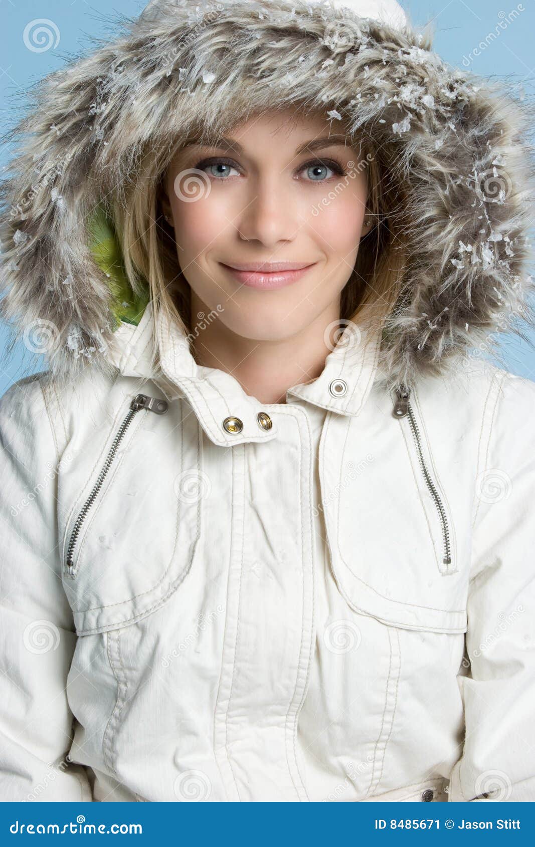 Winter Woman Smiling stock image. Image of woman, hood - 8485671