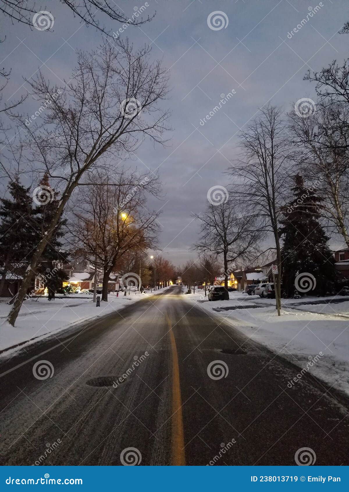Winter Wonderland Stroll stock image. Image of infrastructure - 238013719