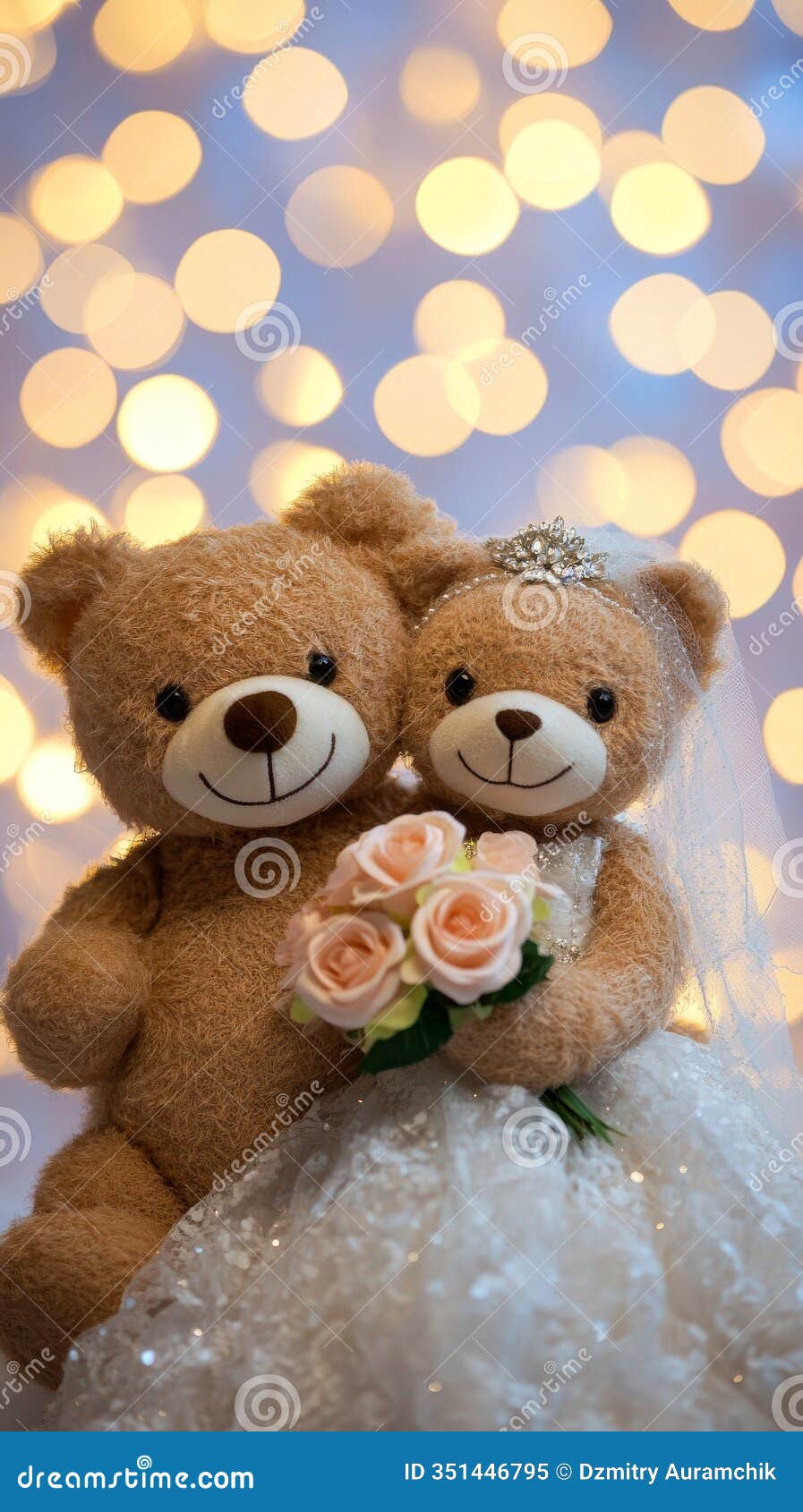 A Winter Wonderland Wedding Scene with Romantic Bears. Stock Image ...