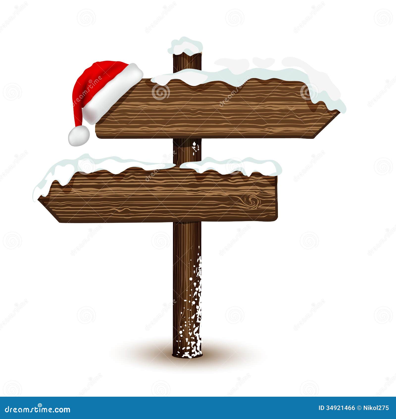 Winter Wooden Arrow in Vector Stock Vector - Illustration of blank ...