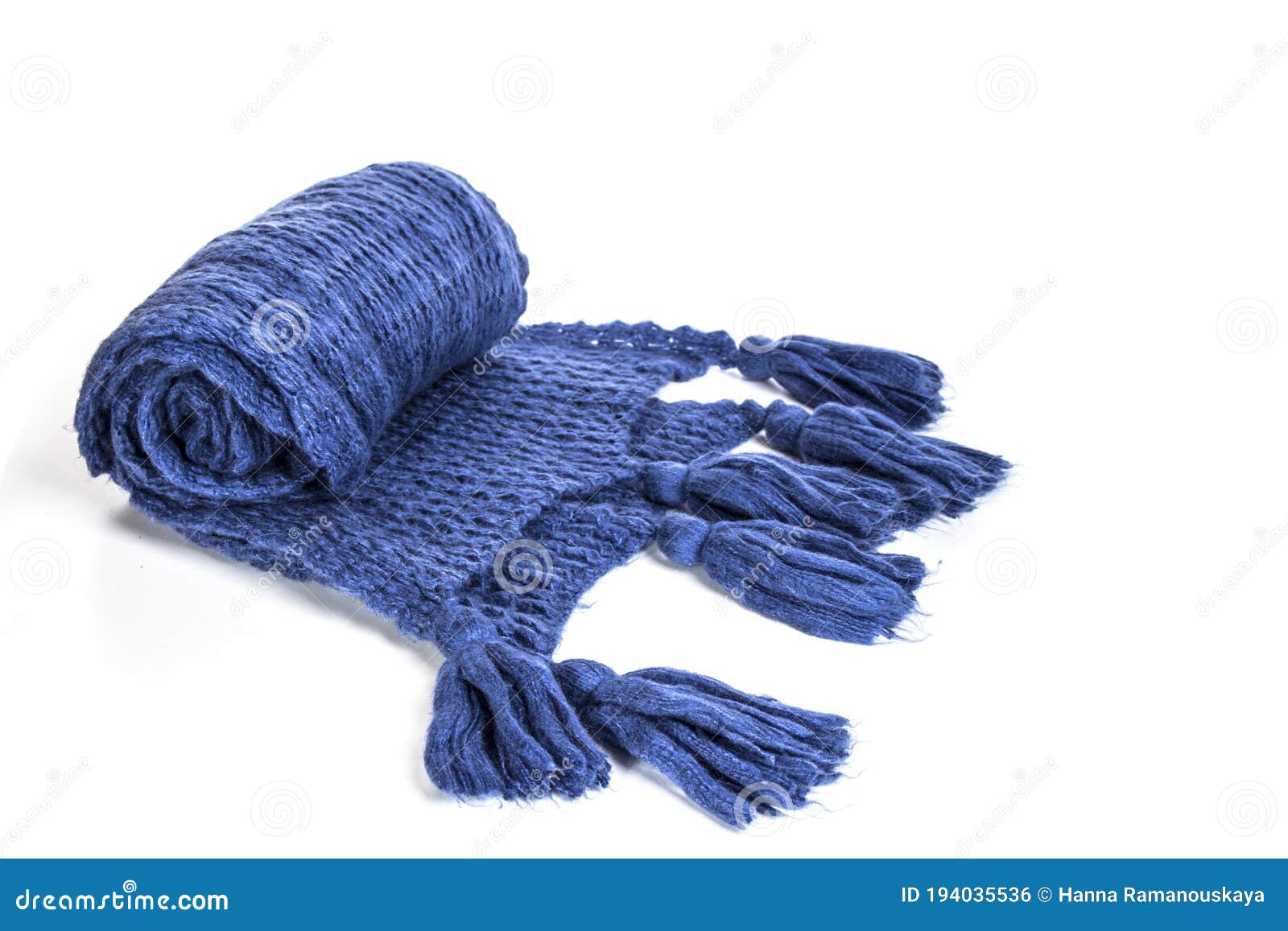 Winter Woolen Scarf Isolated on White Background Stock Photo - Image of ...