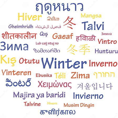 Winter stock vector. Illustration of translate, english - 45006293