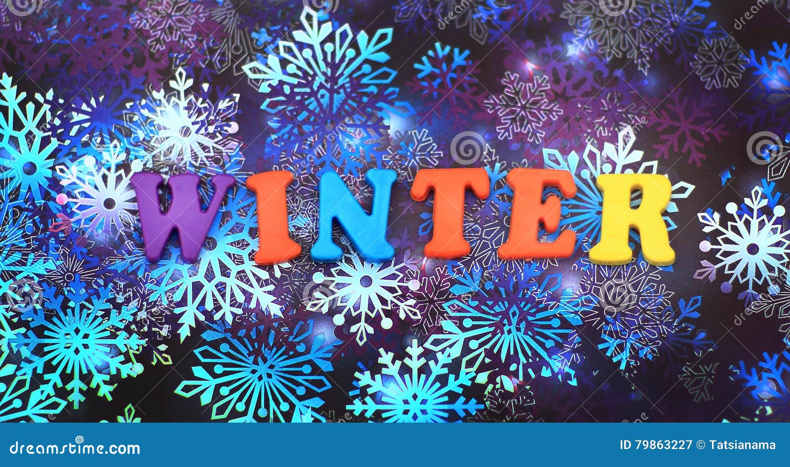 Winter word. stock image. Image of calligraphy, happy - 79863227