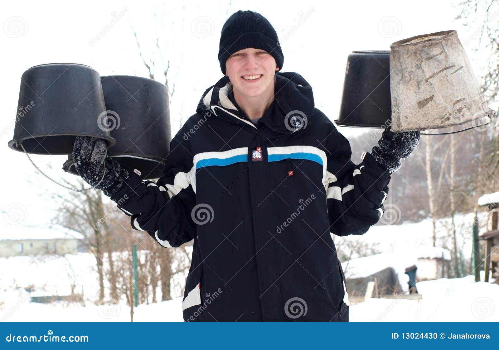 Winter work stock photo. Image of adult, cheeks, help - 13024430