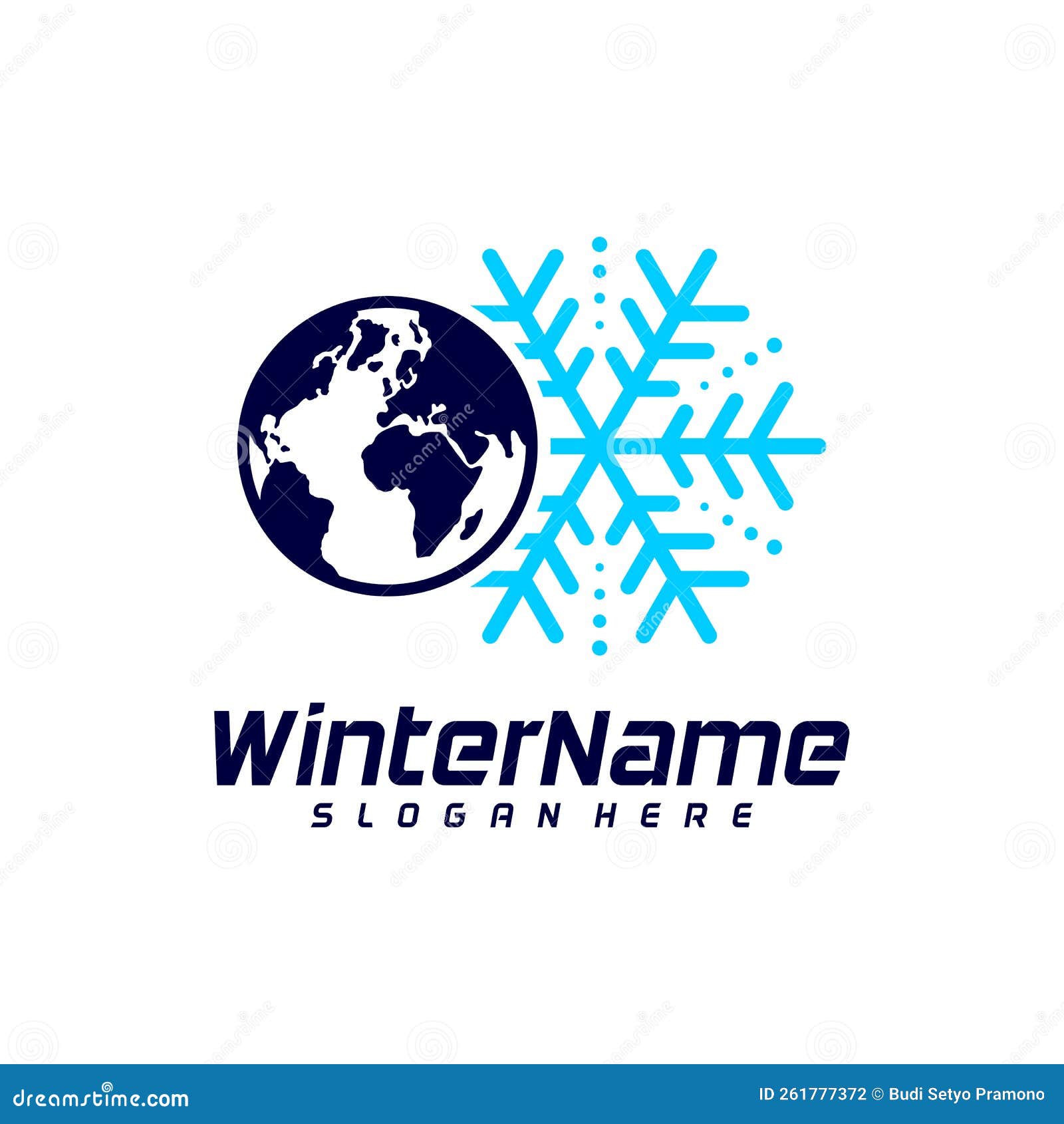 Winter World Logo Template, Winter Logo Design Vector Stock ...