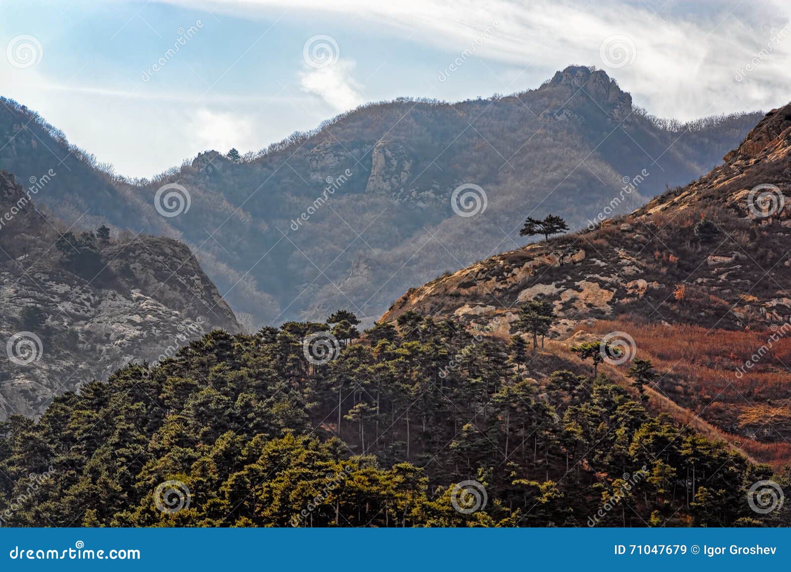 Winter Yanshan Mountains stock image. Image of mountains - 71047679