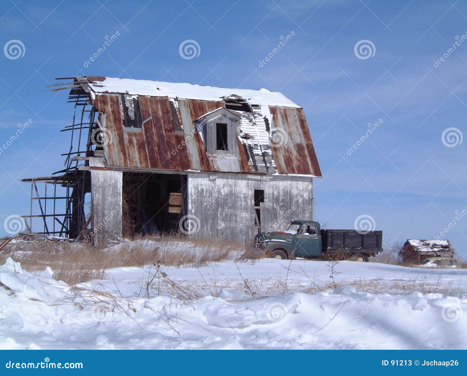 Winterized stock image. Image of decrepit, barn, landscape - 91213