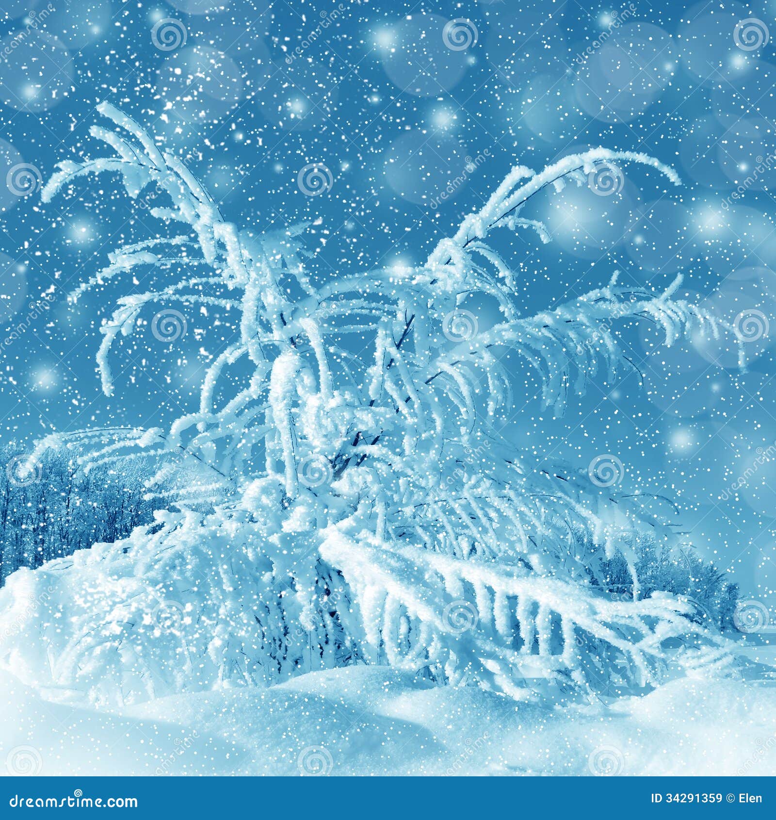 Winterlandschaft, Schneesturm Stockbild - Bild von schnee, hintergrund ...