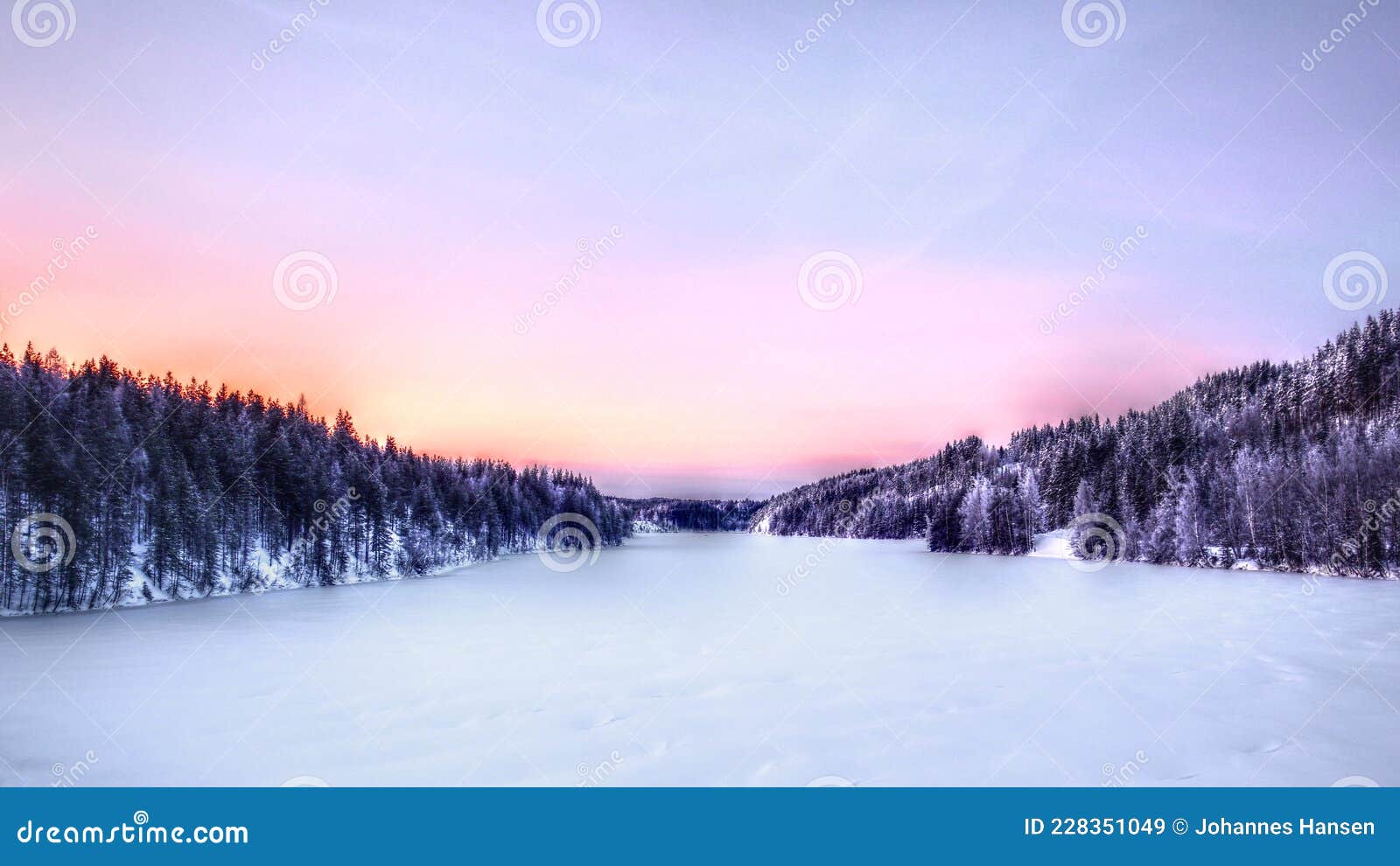 Winterly Shot of Skellefte River in Swedish Lapland Stock Image - Image ...