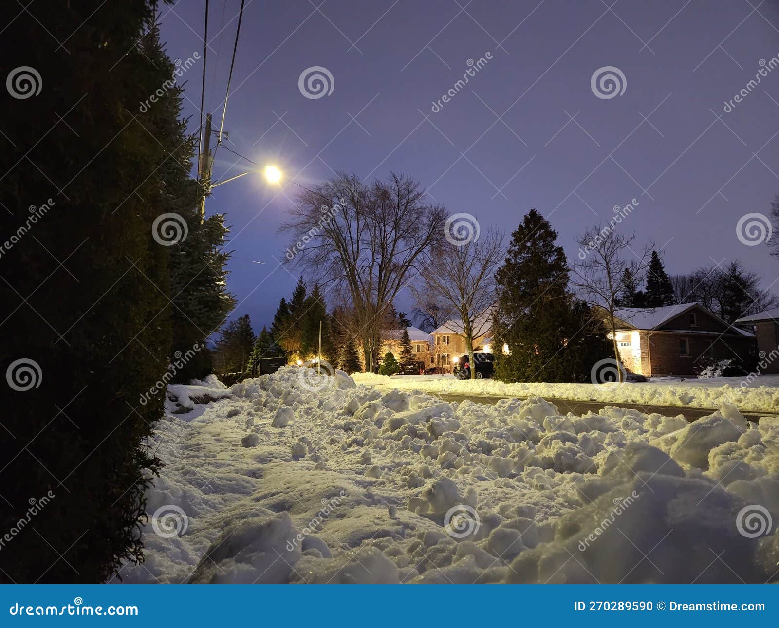 Winters Evening Night stock photo. Image of night, winters - 270289590