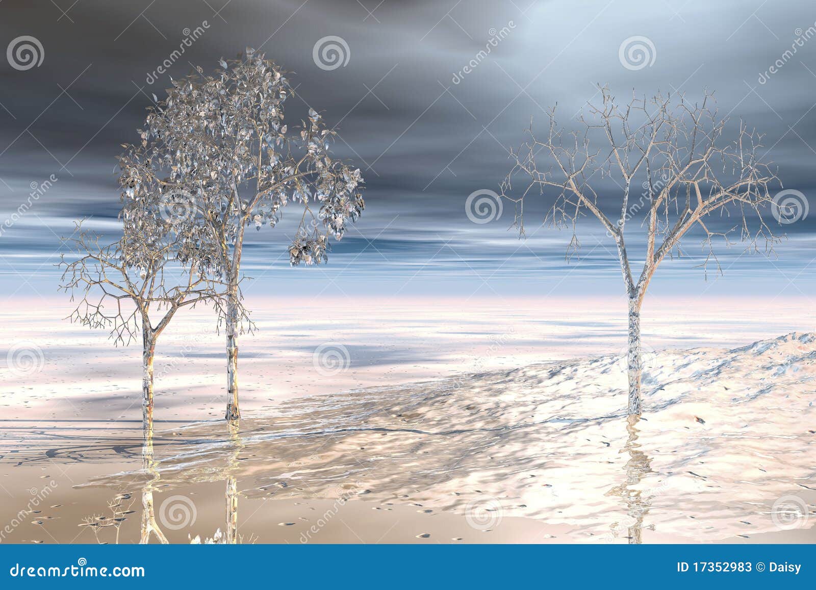 Winterscape stock illustration. Illustration of bare - 17352983