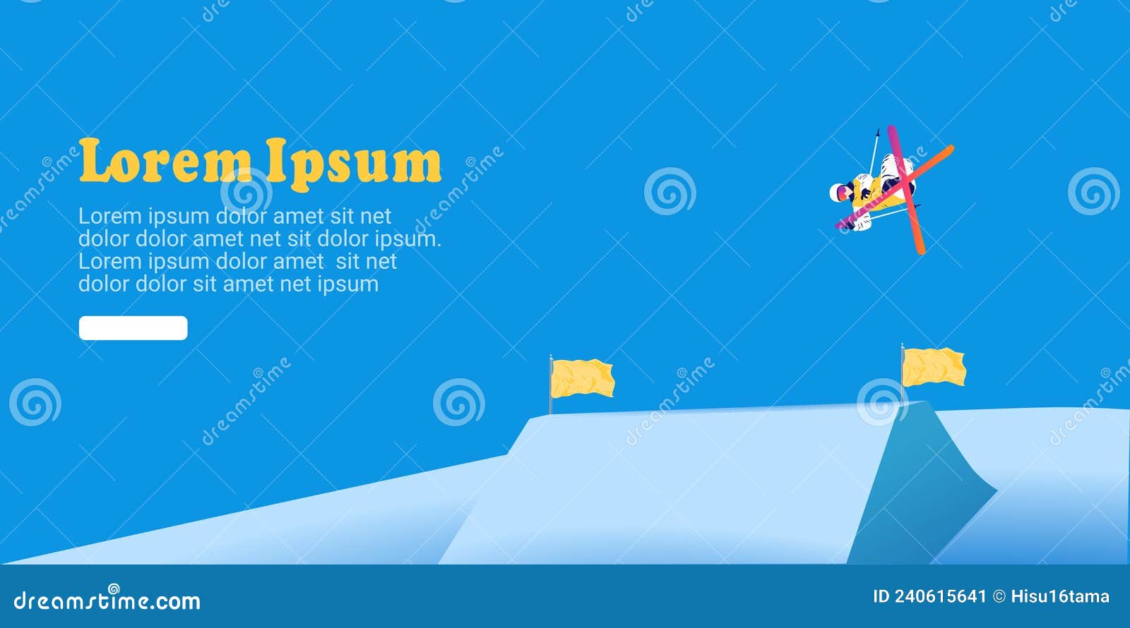 Abstract Man Ski Jumping on a Blue Background. Ski Jumping, Freeski Big ...