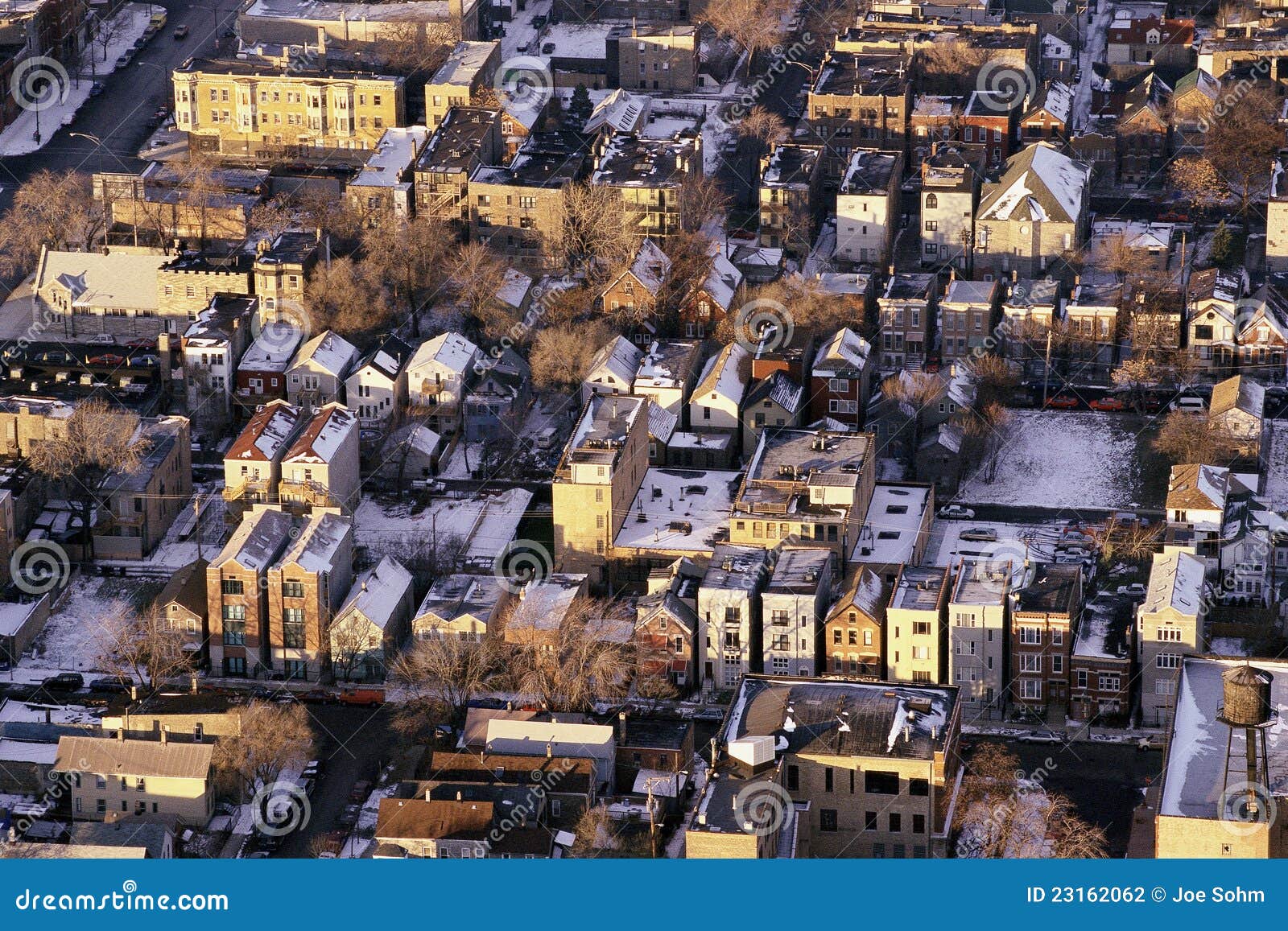Wintry Chicago suburbs stock photo. Image of aerial, illinois - 23162062