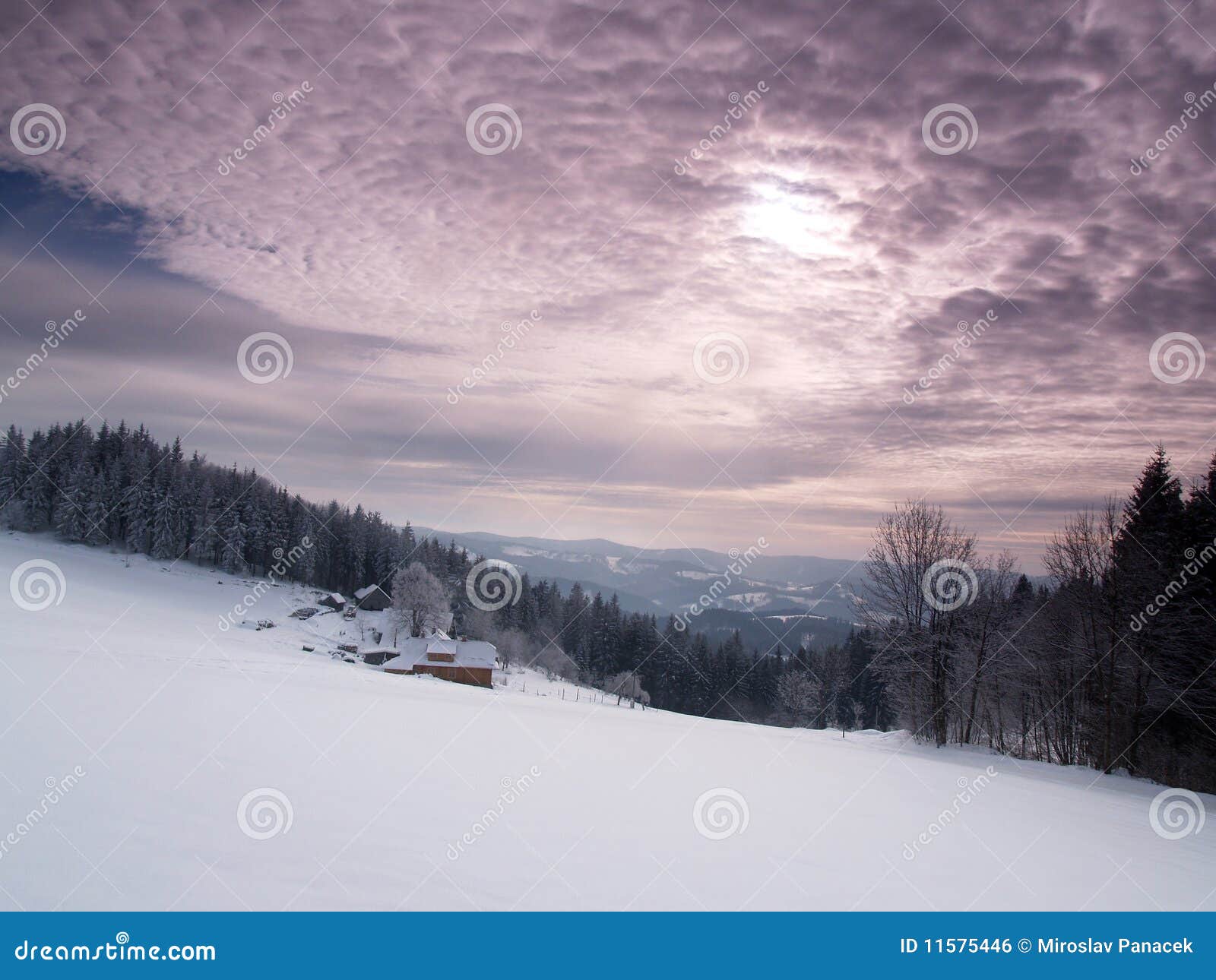 Wintry sky stock photo. Image of landscape, mountains - 11575446