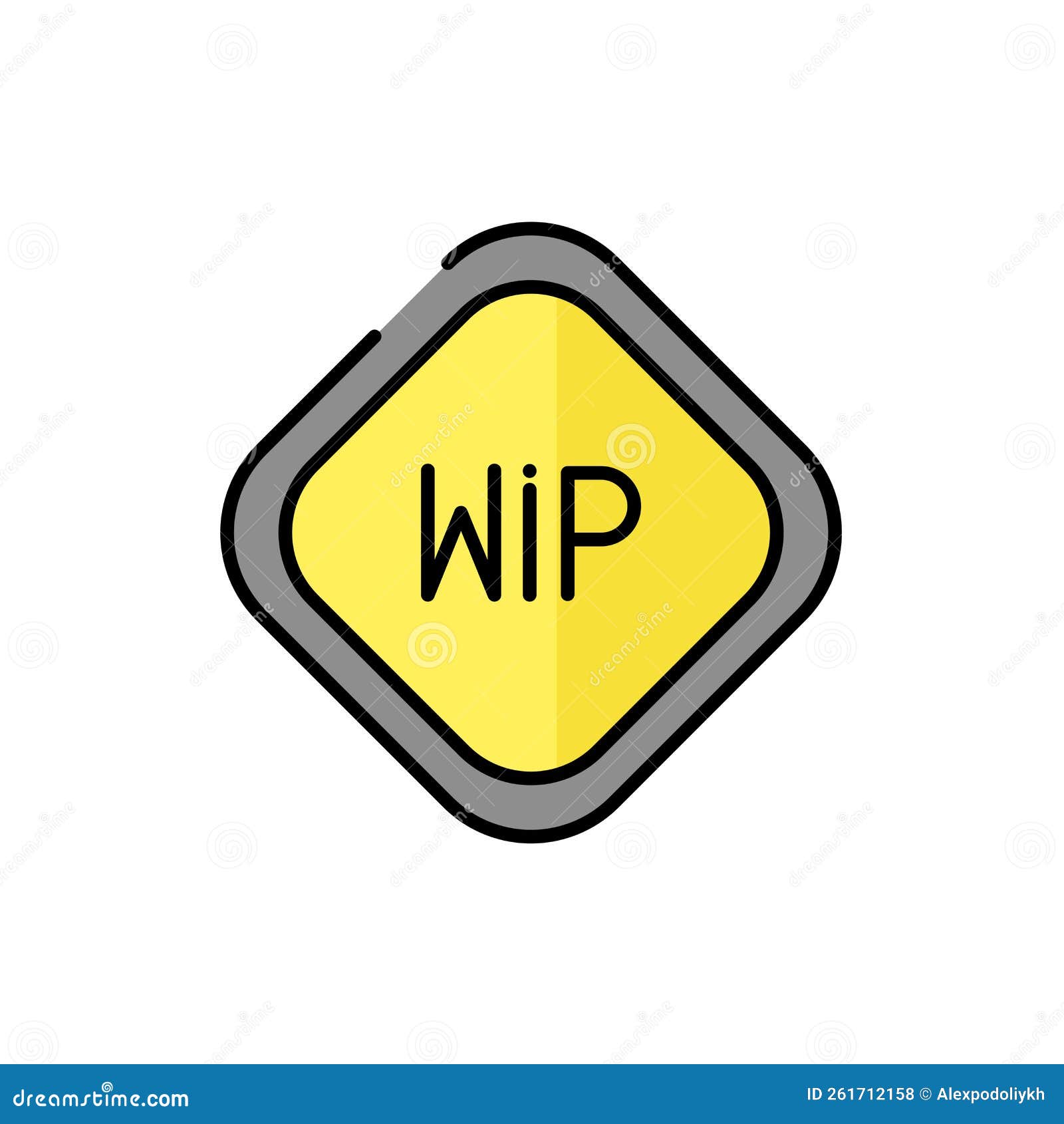 WIP Color Line Icon. Website Banner Stock Vector - Illustration of ...