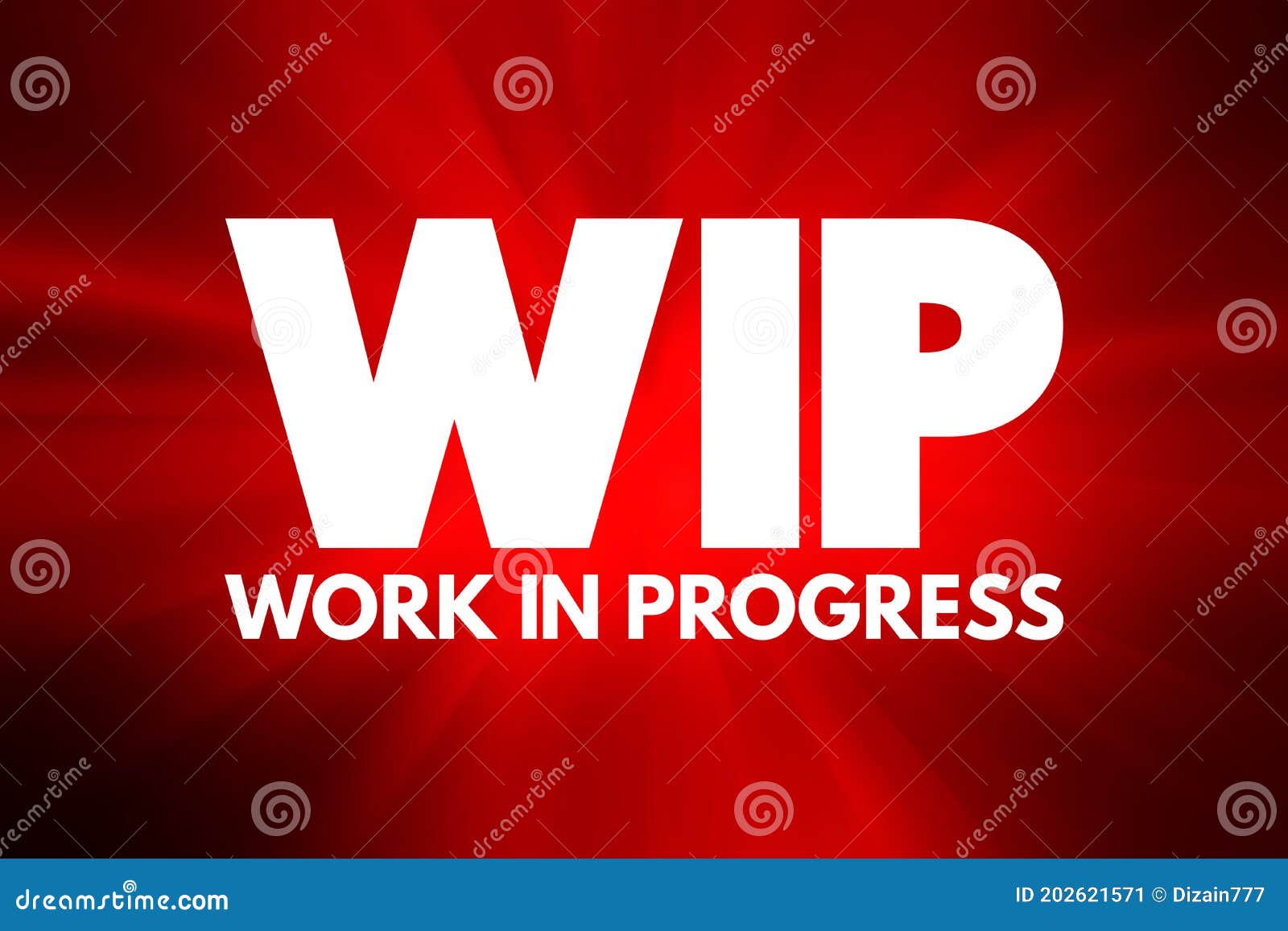 WIP - Work in Progress Acronym, Business Concept Background Stock ...