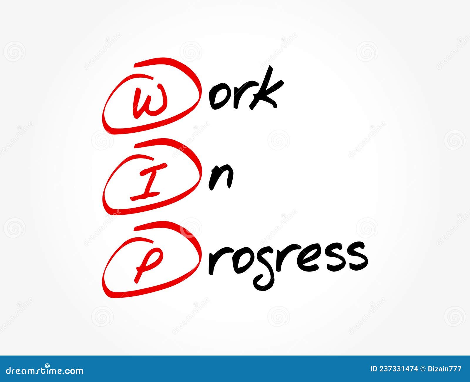 WIP - Work in Progress Acronym, Business Concept Background Stock ...
