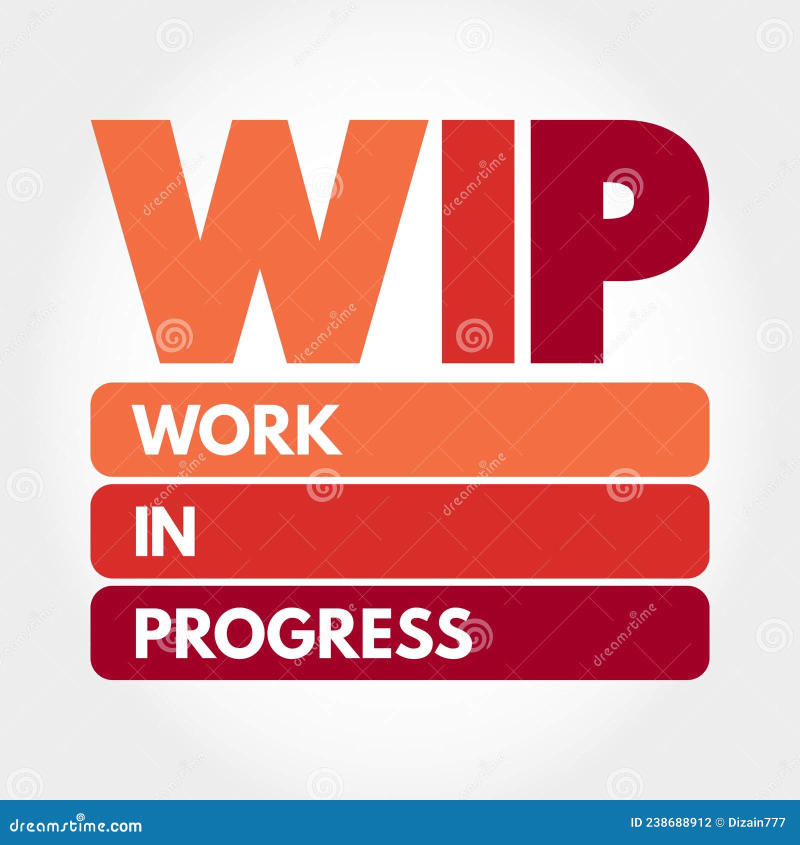 WIP - Work in Progress Acronym, Business Concept Background Stock ...