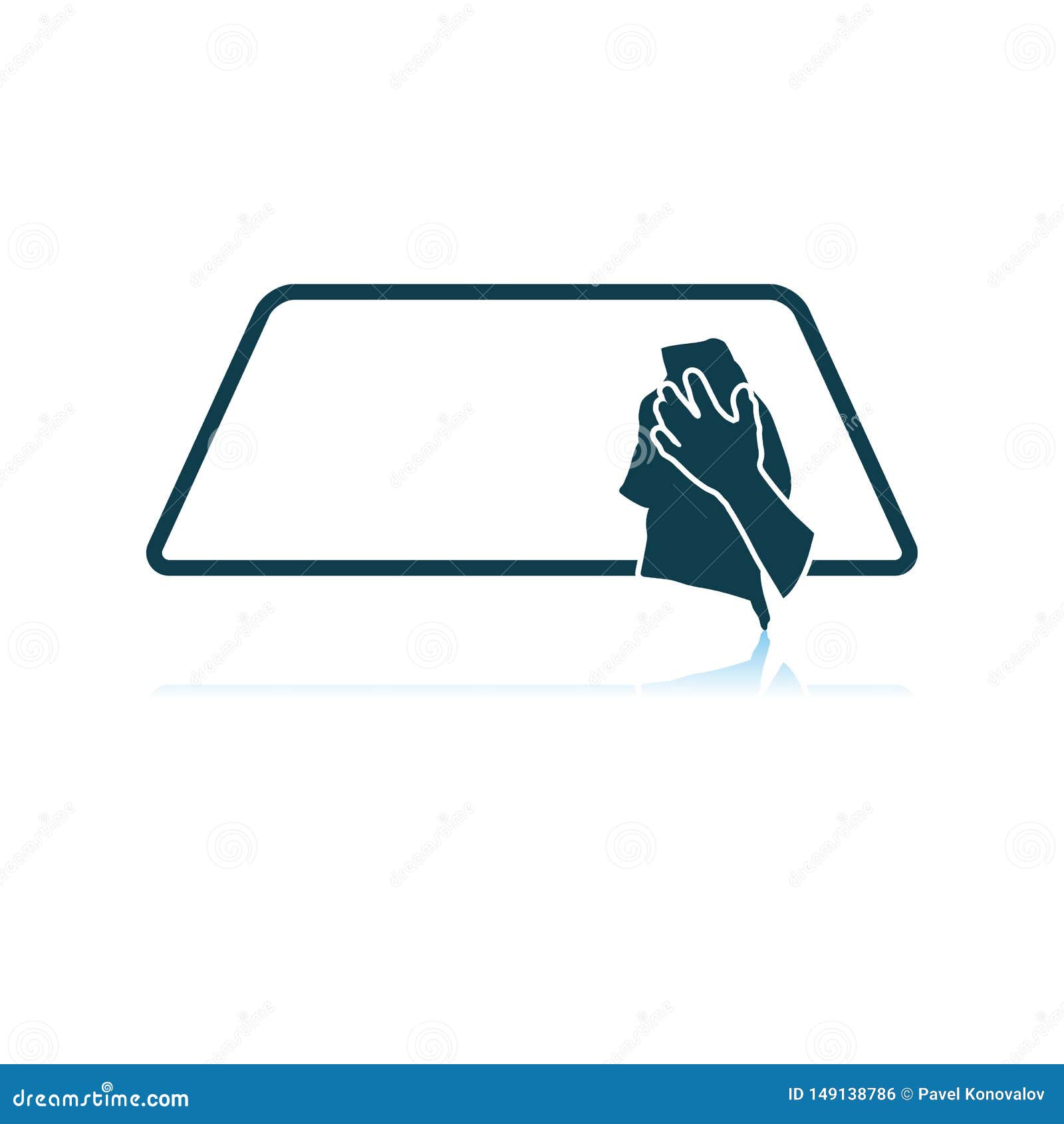 Wipe Car Window Icon stock vector. Illustration of shinning - 149138786