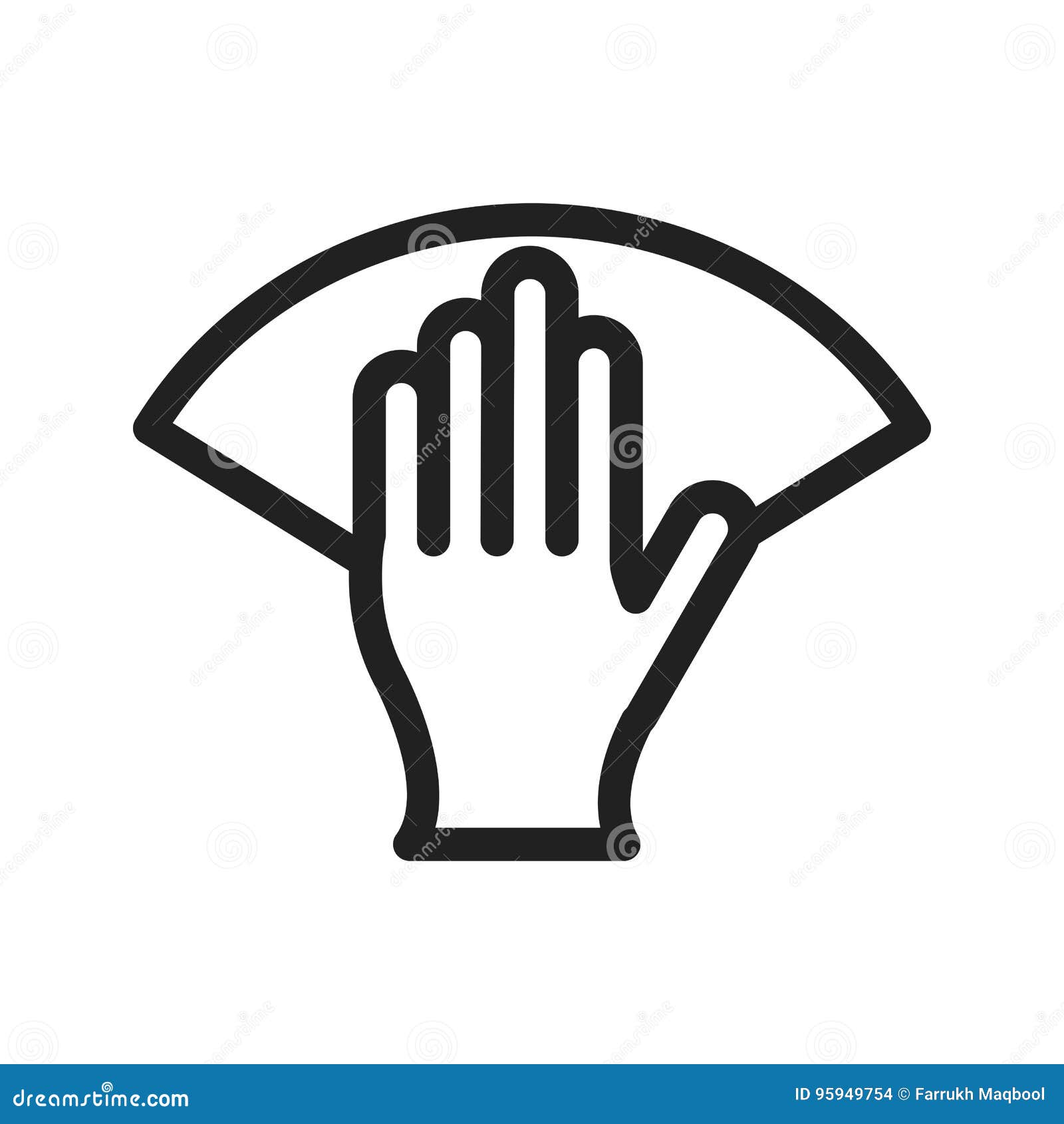 Wipe with Hand stock vector. Illustration of wipes, wash - 95949754