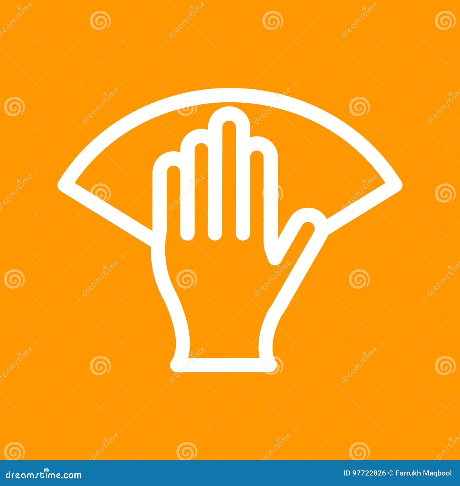 Wipe with Hand stock vector. Illustration of concept - 97722826