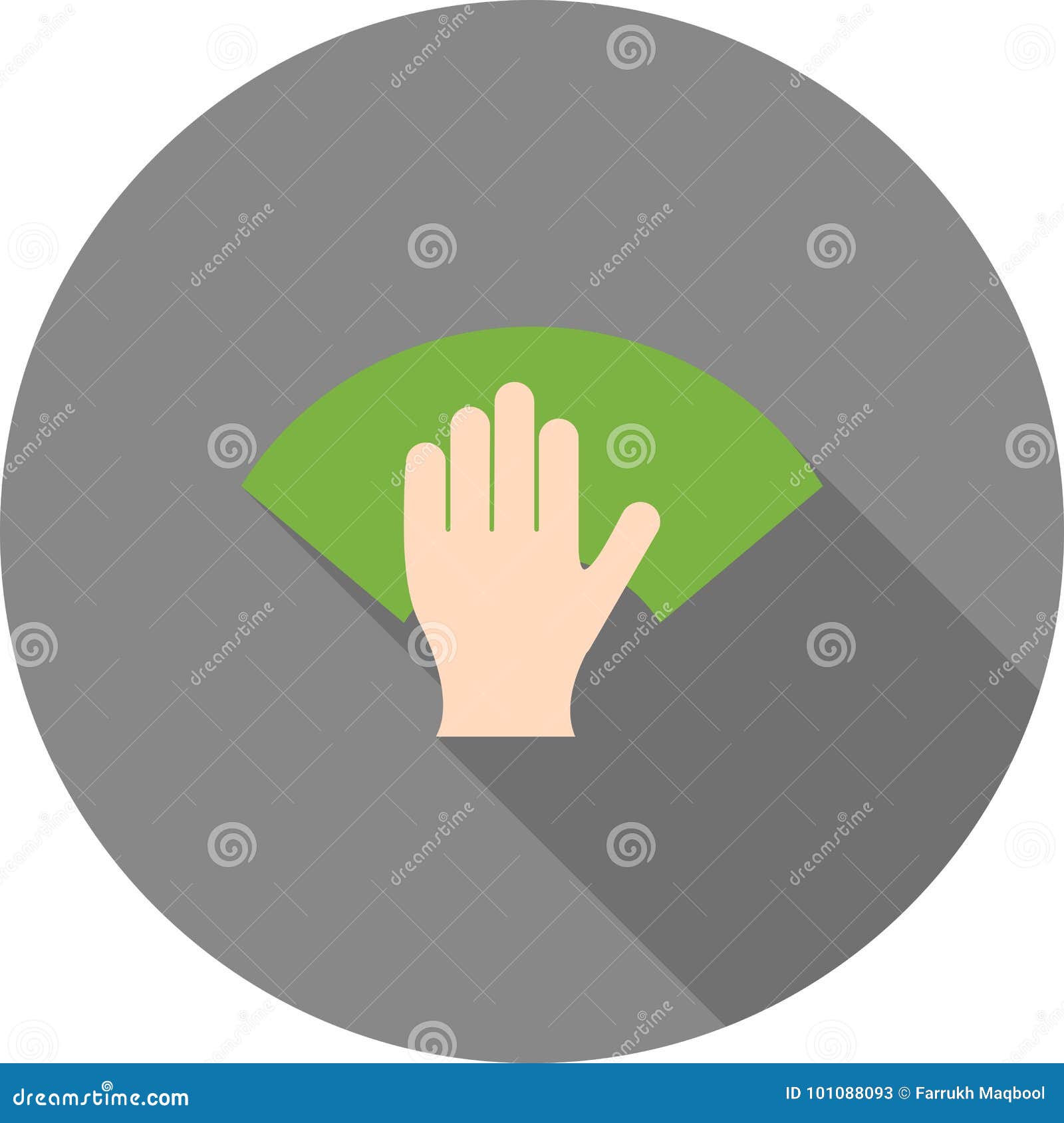 Wipe with Hand stock vector. Illustration of housework - 101088093