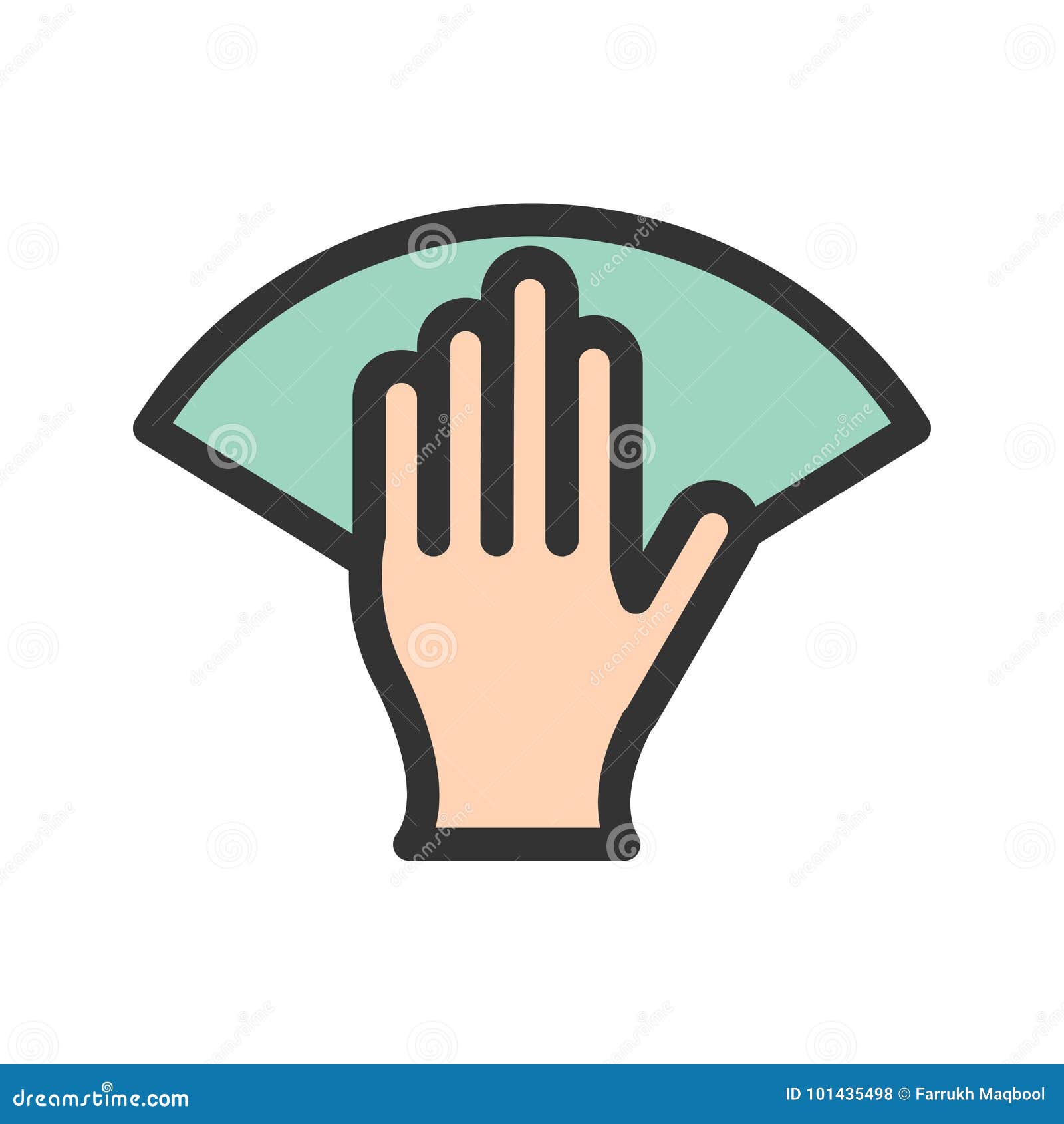 Wipe with Hand stock vector. Illustration of concept - 101435498