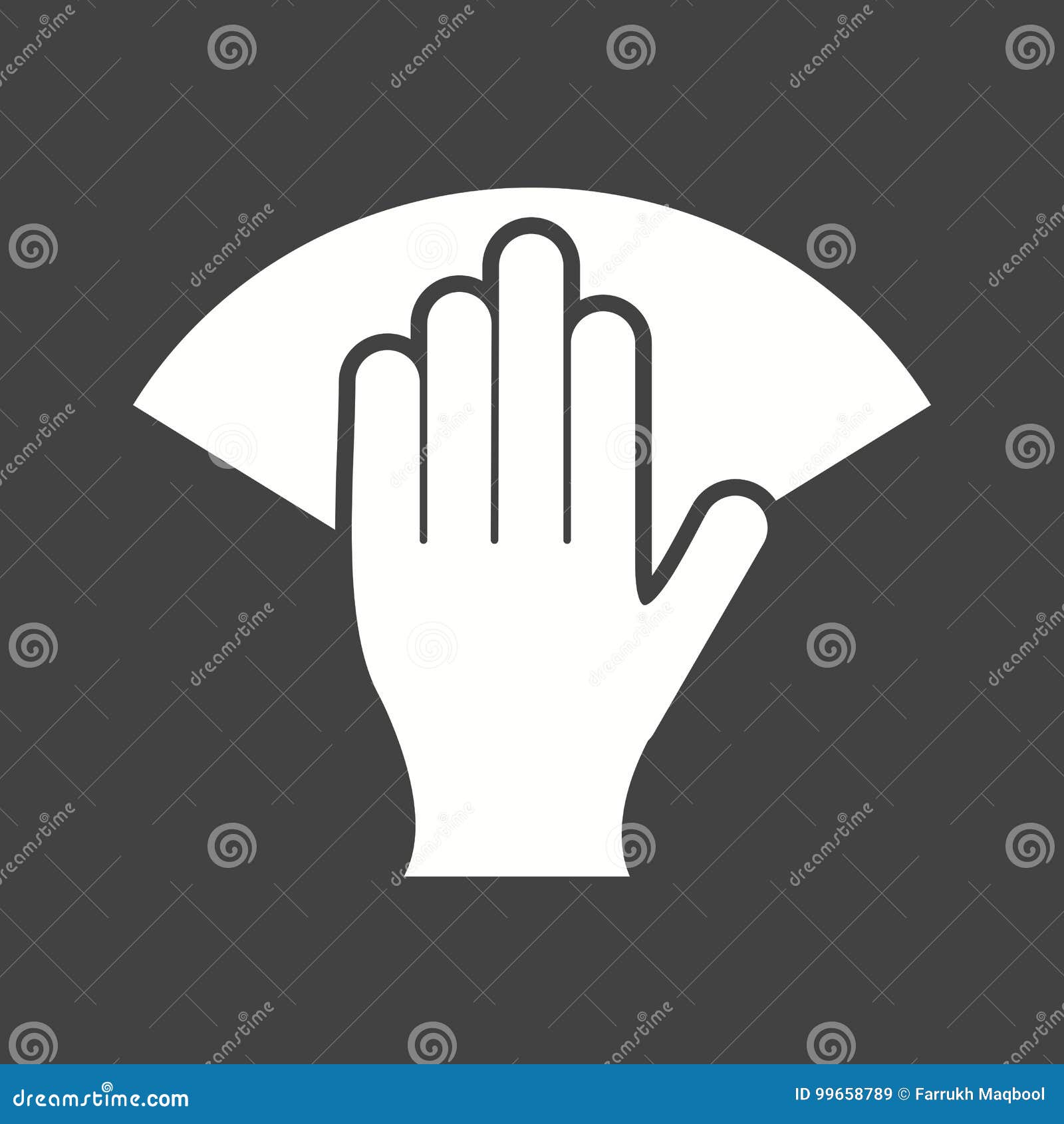 Wipe with Hand stock vector. Illustration of housework - 99658789