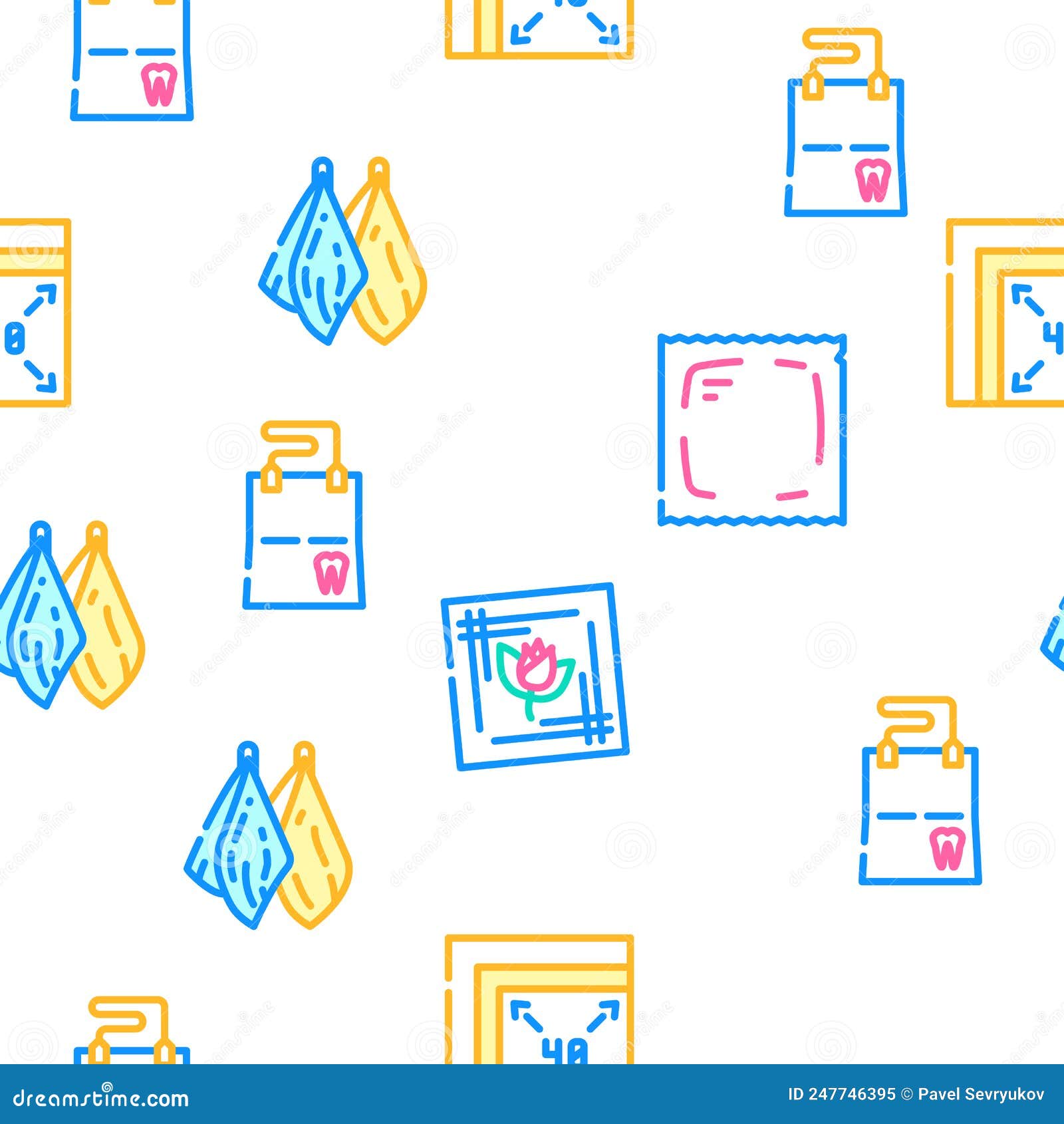 Wipe Hygiene Accessory Vector Seamless Pattern Stock Illustration ...