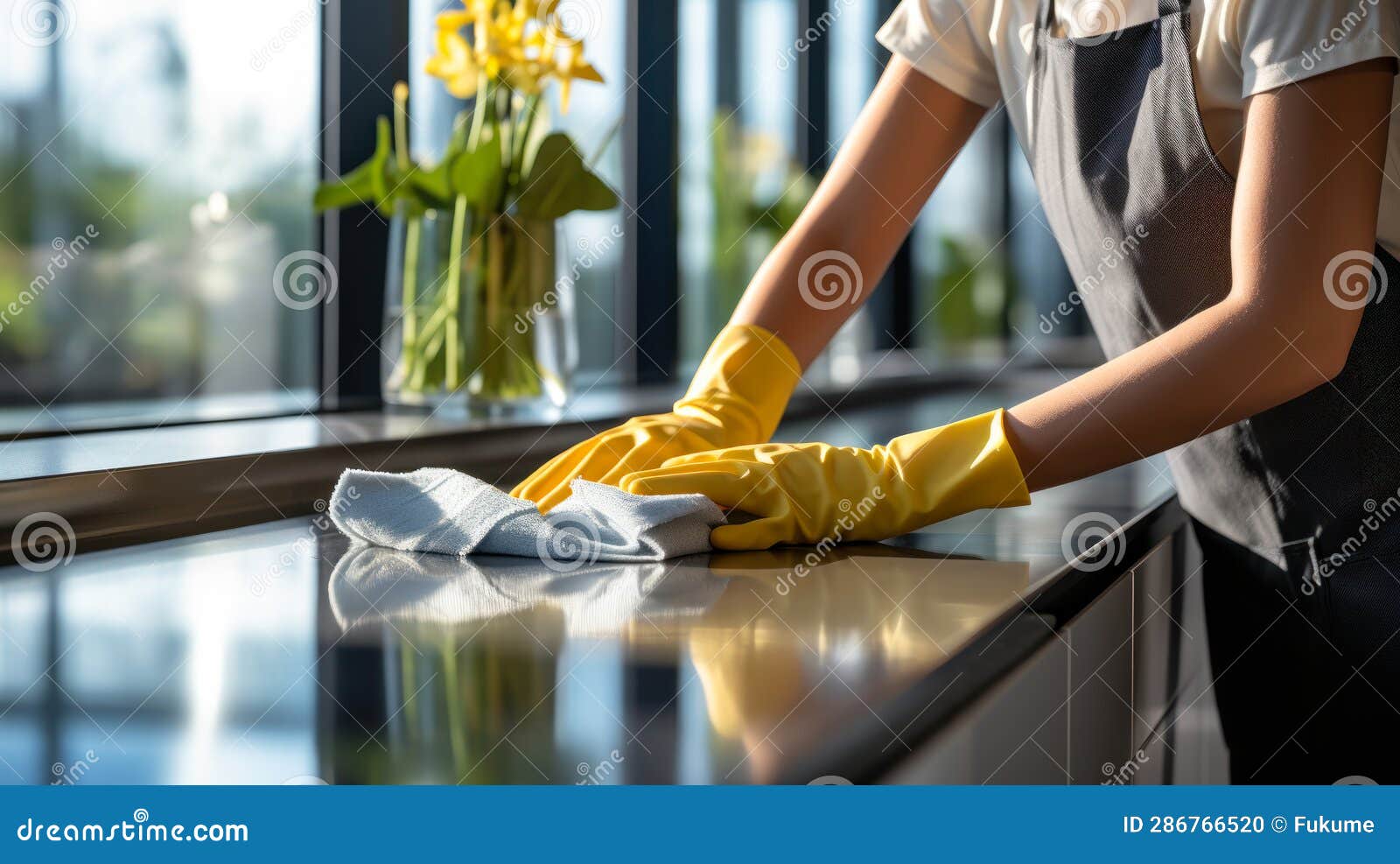 Wipe the Table from Dust Cleaning the Kitchen Generative Ai Stock ...