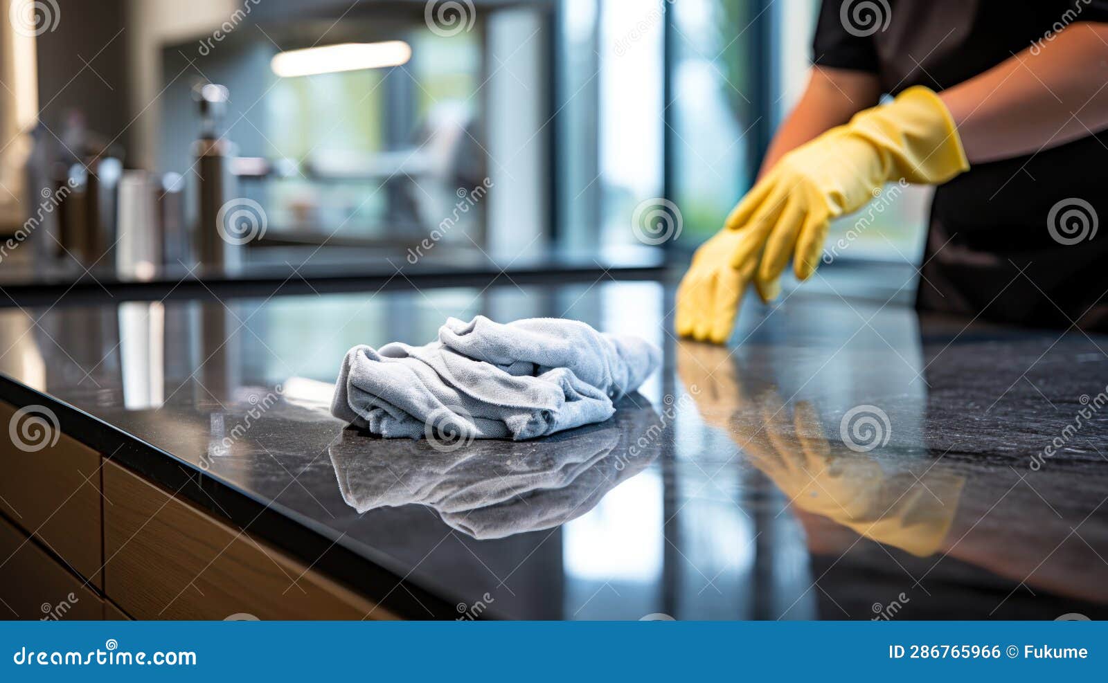 Wipe the Table from Dust Cleaning the Kitchen Generative Ai Stock ...