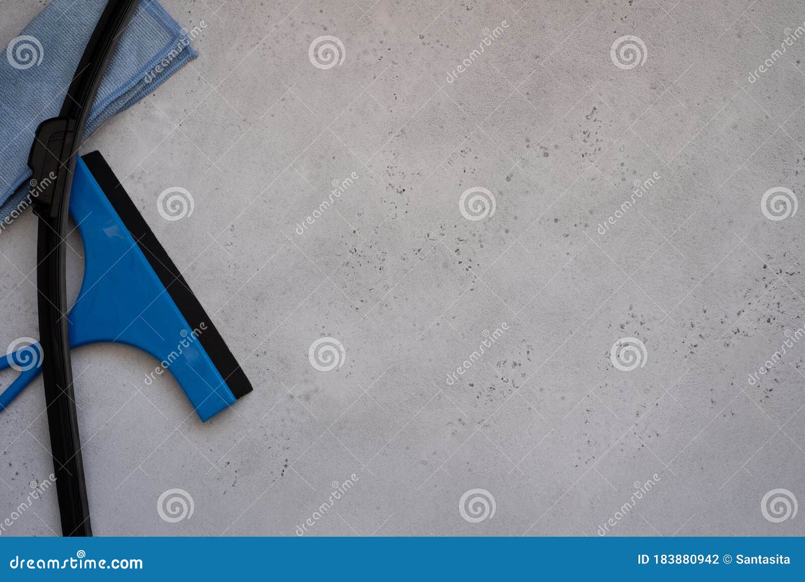 Wiper Blade, Glass Scraper and Microfiber Cloth Stock Photo - Image of ...