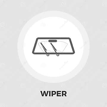 Wiper car icon flat stock vector. Illustration of design - 86148565