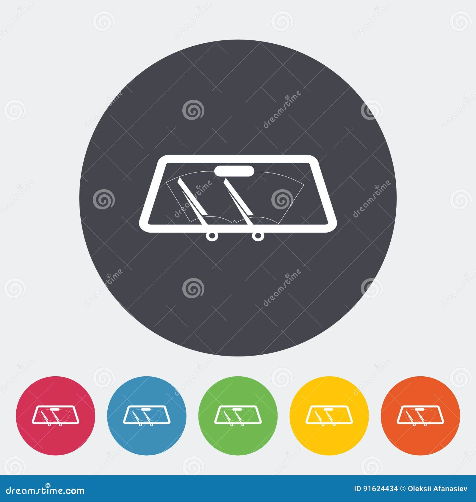 Wiper car single icon. stock vector. Illustration of road - 91624434
