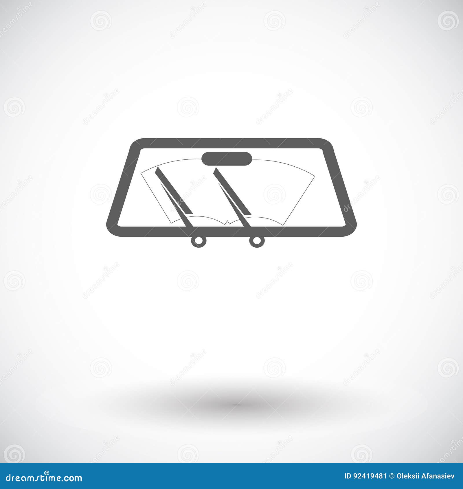 Wiper car single icon. stock vector. Illustration of dashboard - 92419481