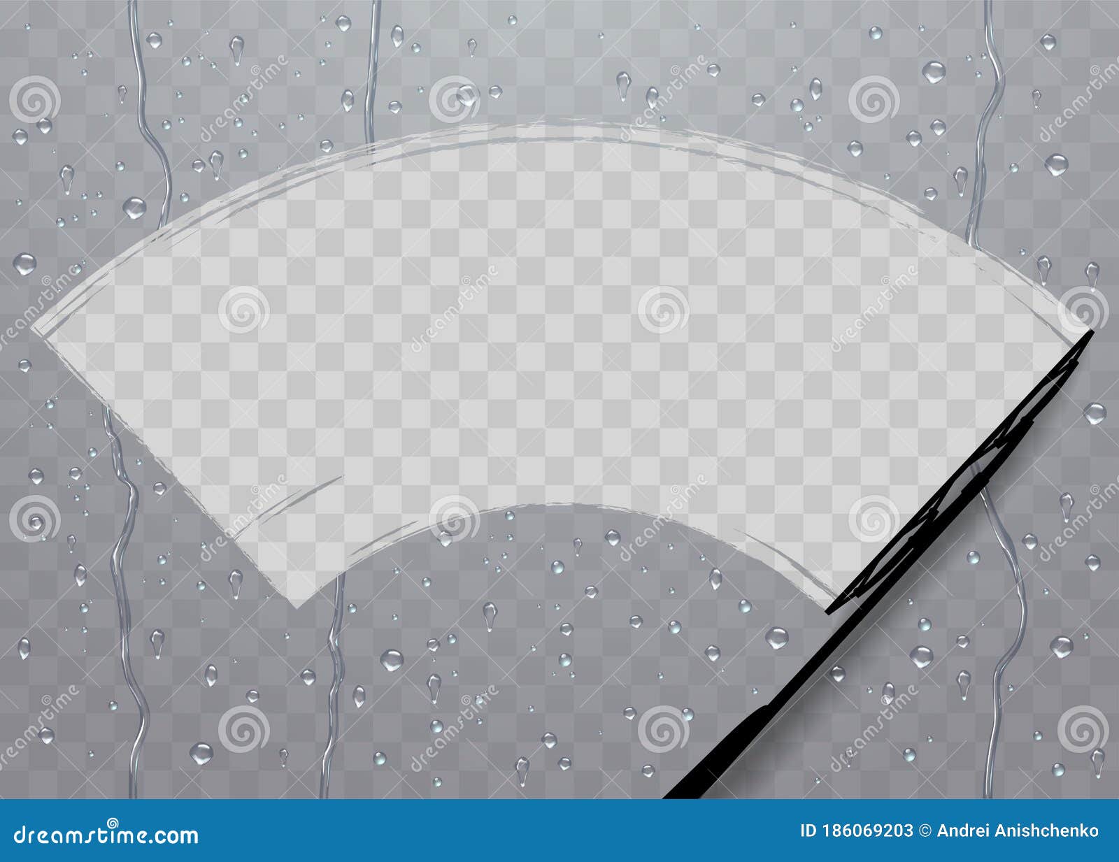 Wiper Cleans Windshield Template Background Vector Illustration ...