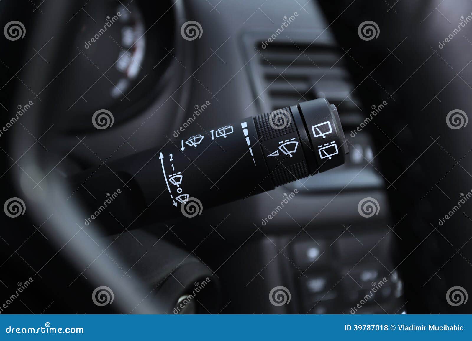 Car Wiper Controller. Automobile Windshield Wipers Switch Stock ...