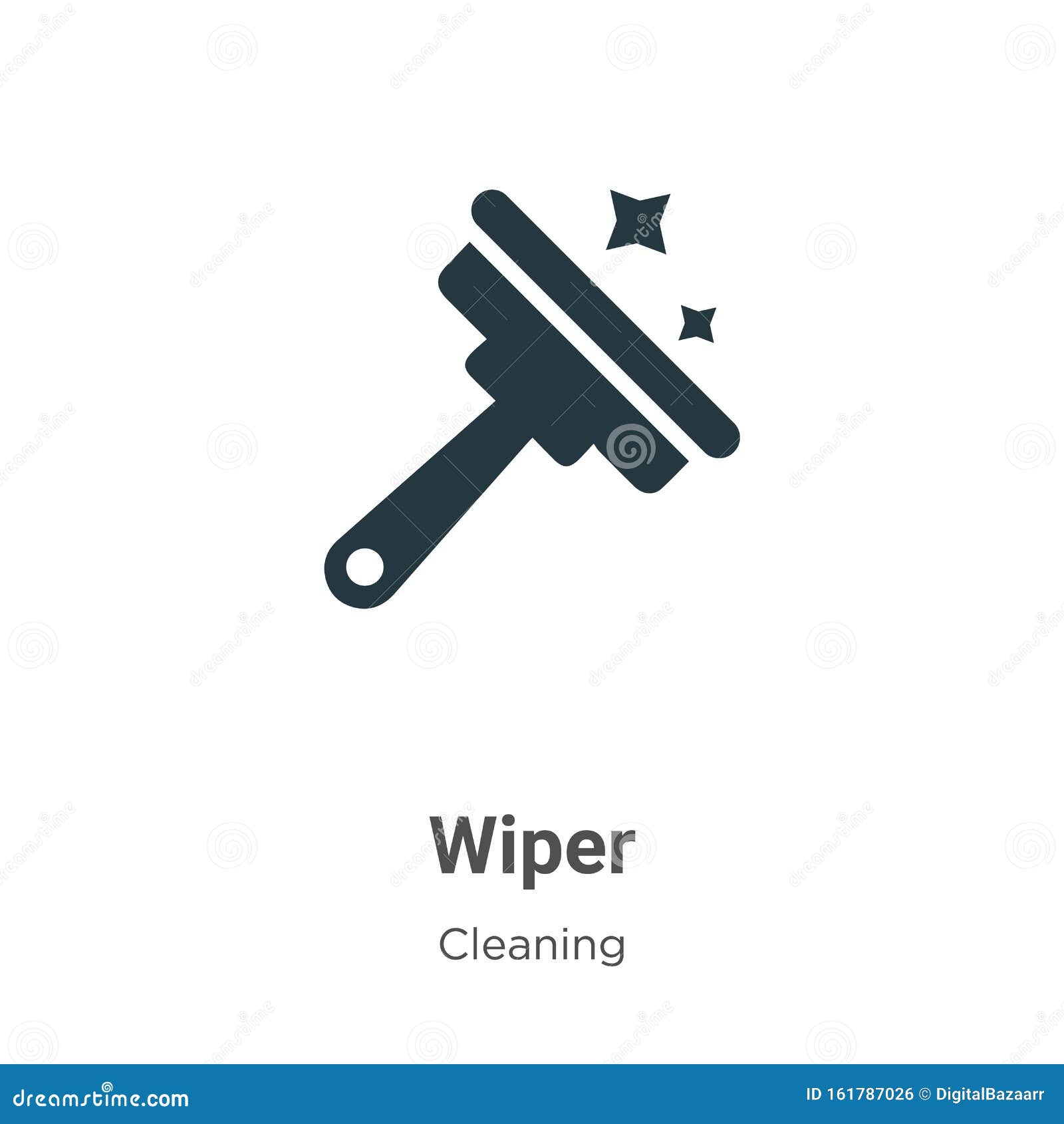 Wiper Vector Icon on White Background. Flat Vector Wiper Icon Symbol ...